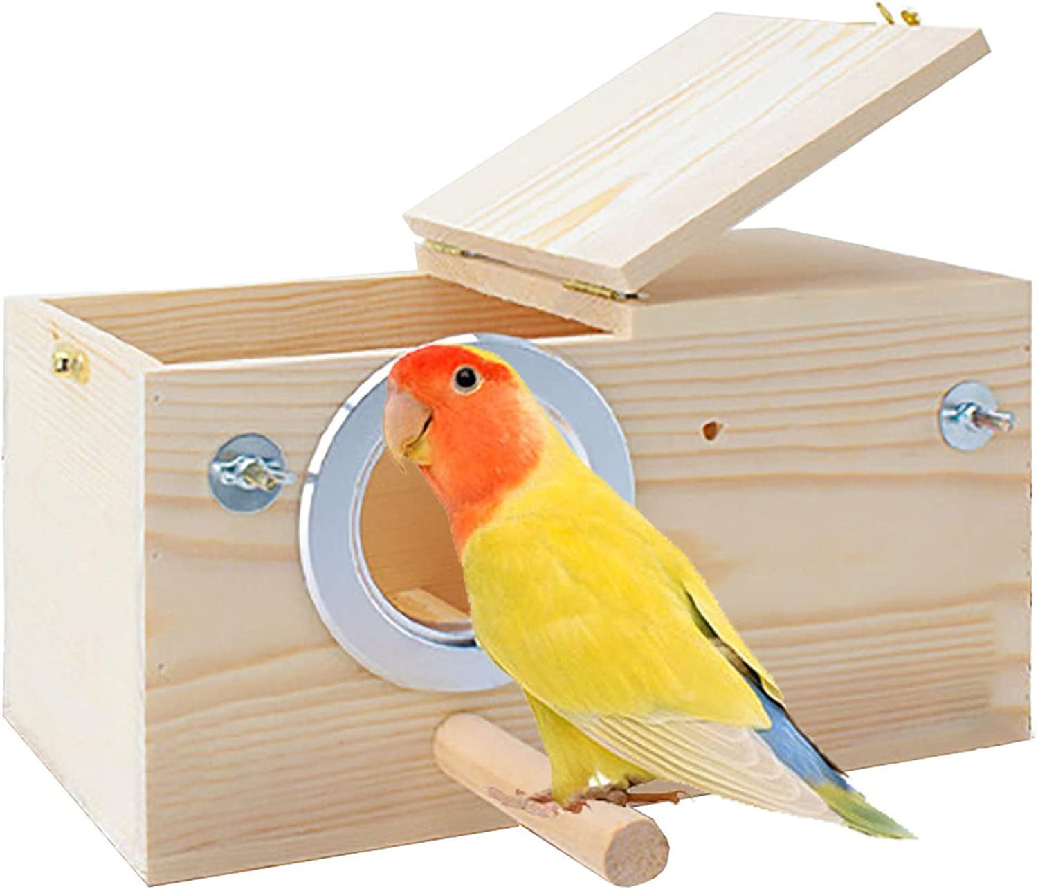 kathson Parakeet Nest Box Budgie Nesting House Cockatiel Breeding ...