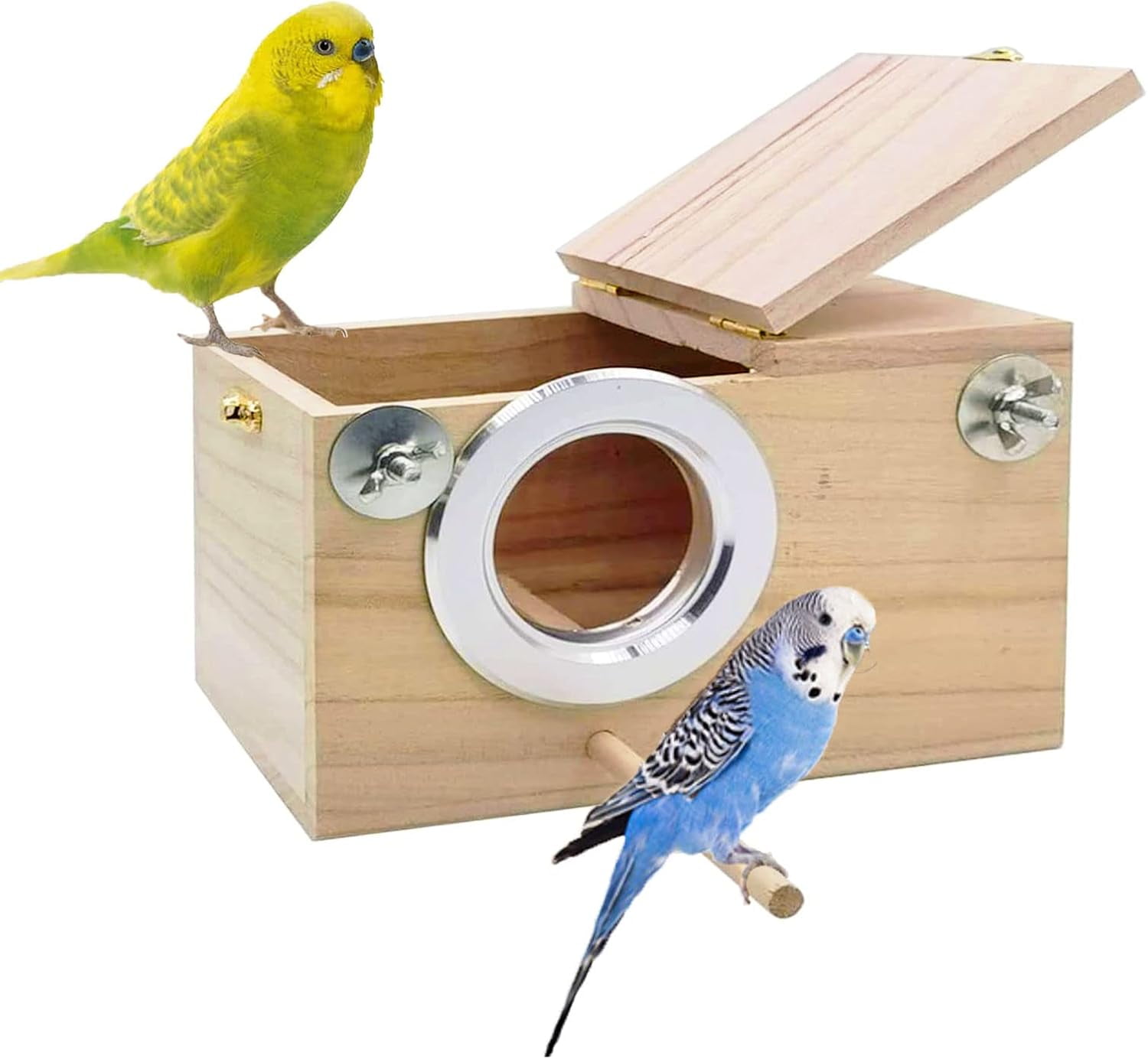 kathson Parakeet Nest Box Budgie Nesting House Cockatiel Breeding ...