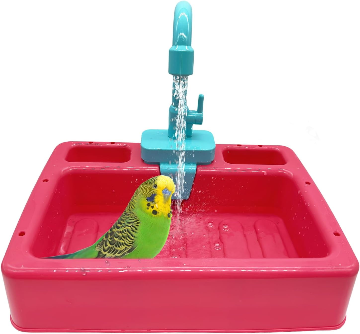 kathson Parrot Bathtub Bird Automatic Bathtub with Faucet ...