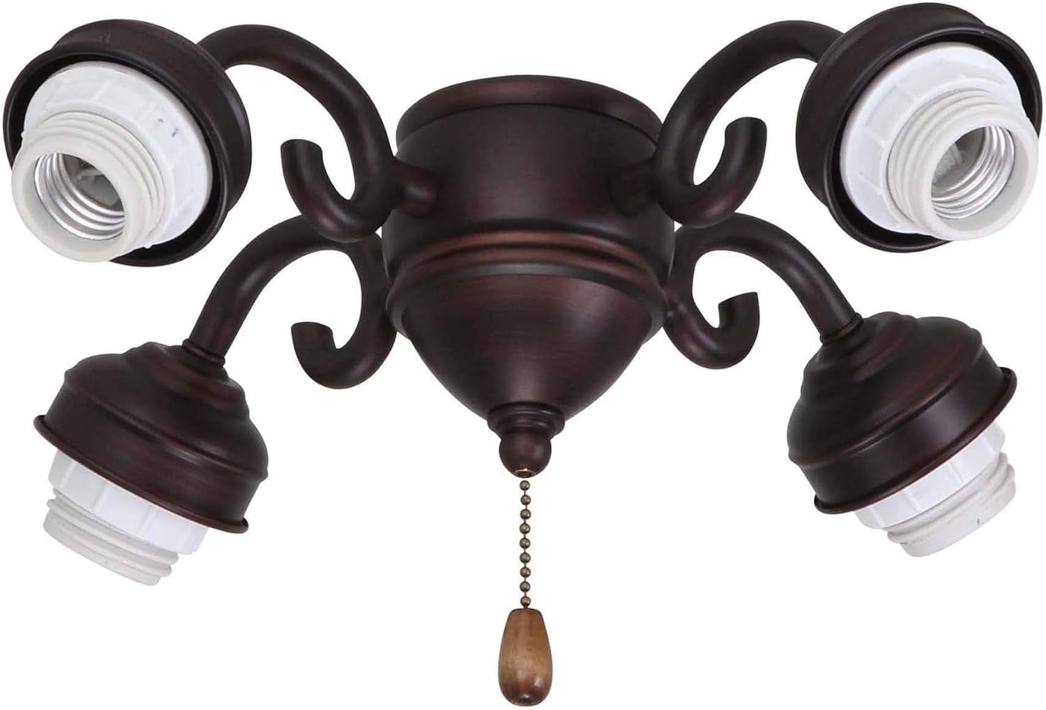 kathy ireland HOME 4-Light Transitional Fitter for Ceiling Fan | Metal ...