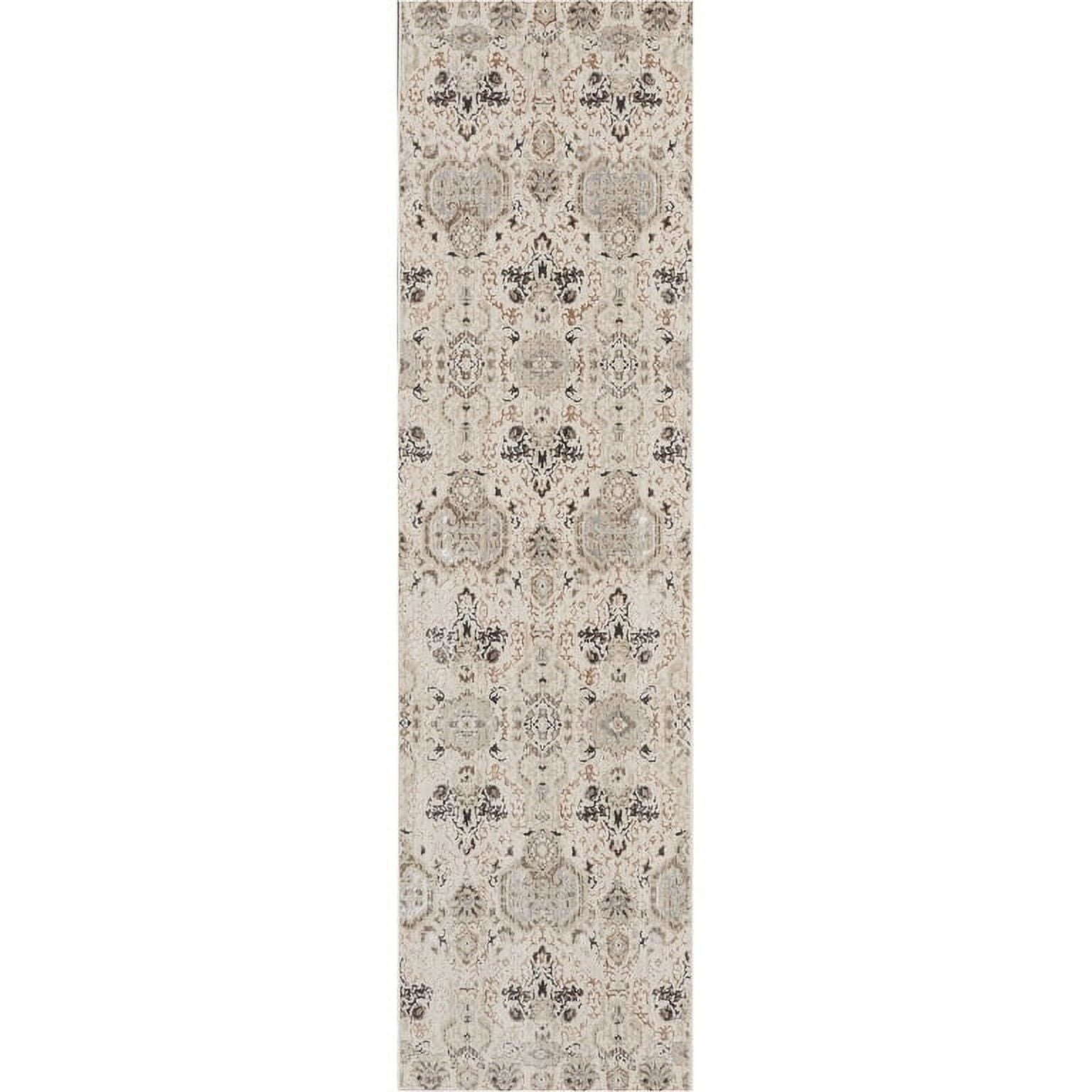 kathy ireland Home Silver Screen Runner Area Rug-Color:Grey/Slate,Shape ...