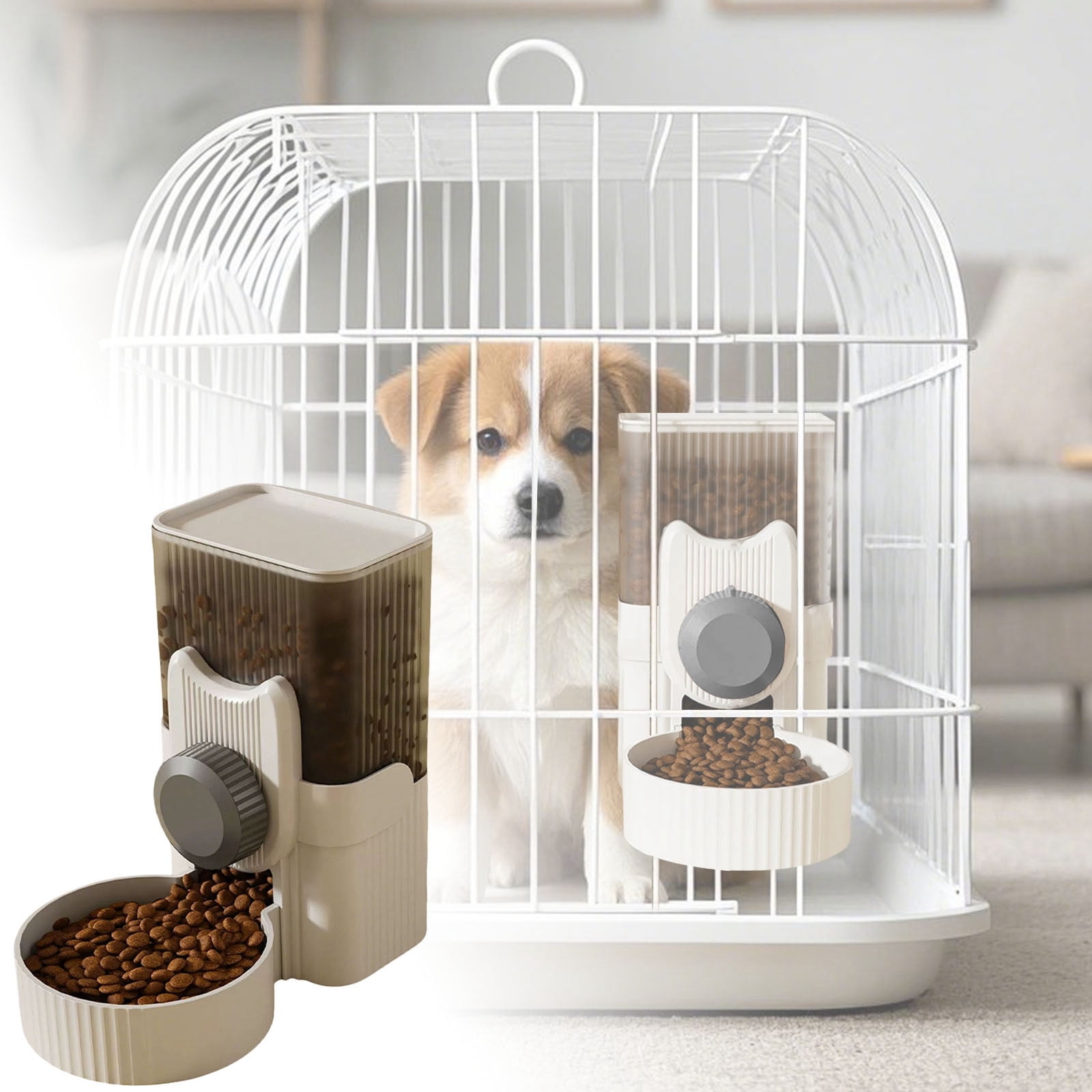 katior Automatic Replenish Pet Feeder, 1L Capacity Auto Gravity Cage ...