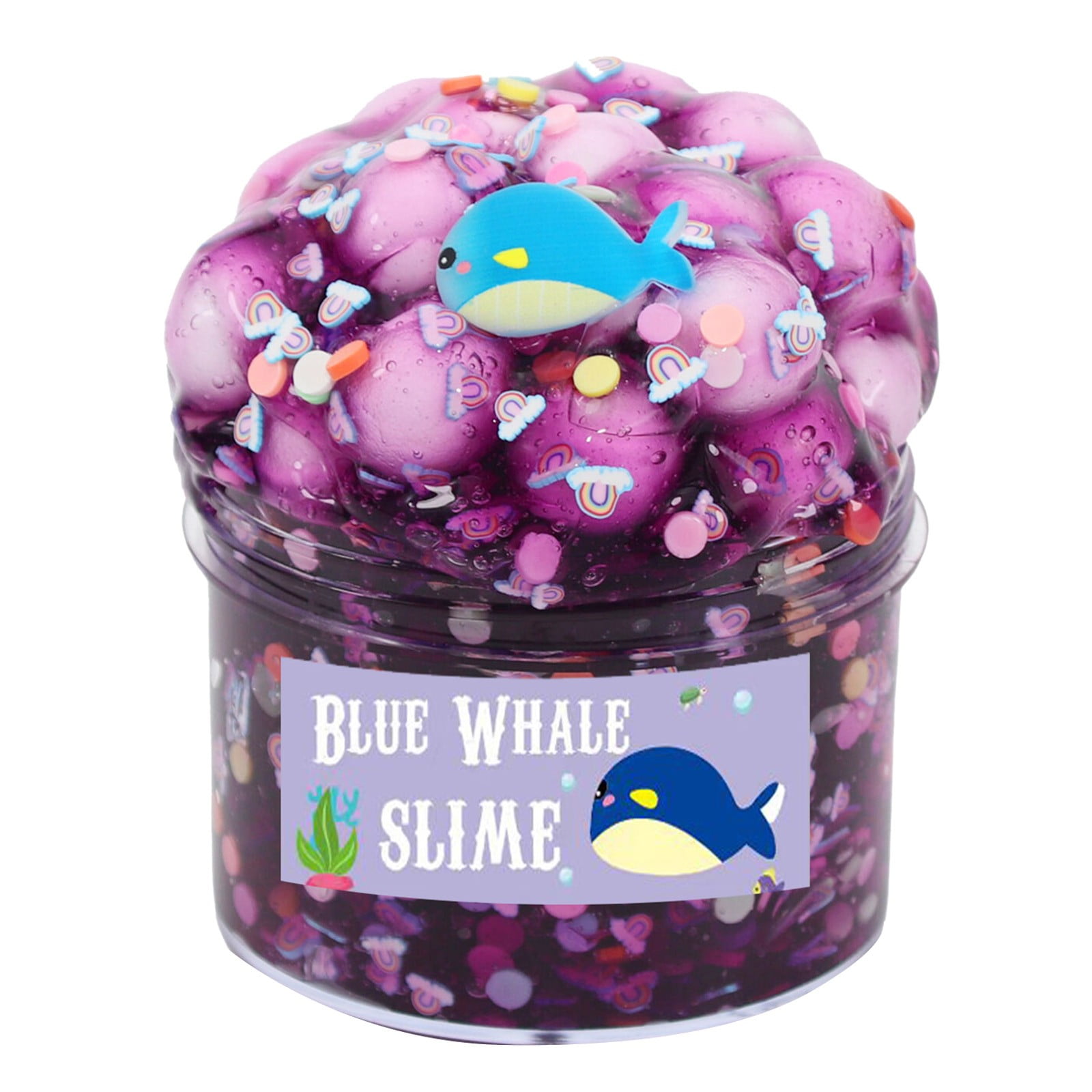 katior Clear Slime with Jelly Cubes, Crunchy Crystal Boba Slime Super ...