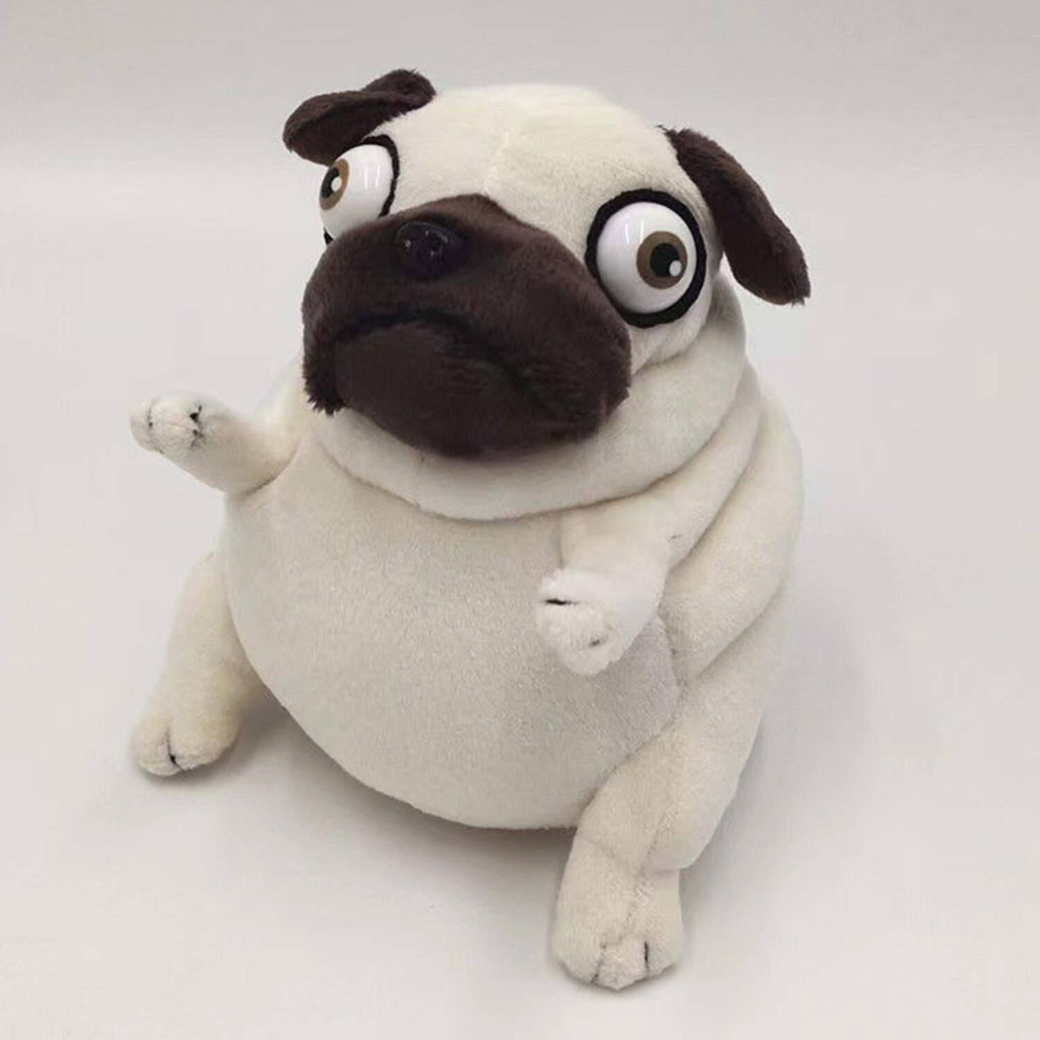 kawaii Plush Toys 15cm dog the Elf Fat Pug Sitting Pug Dogs Toy Stuffed ...