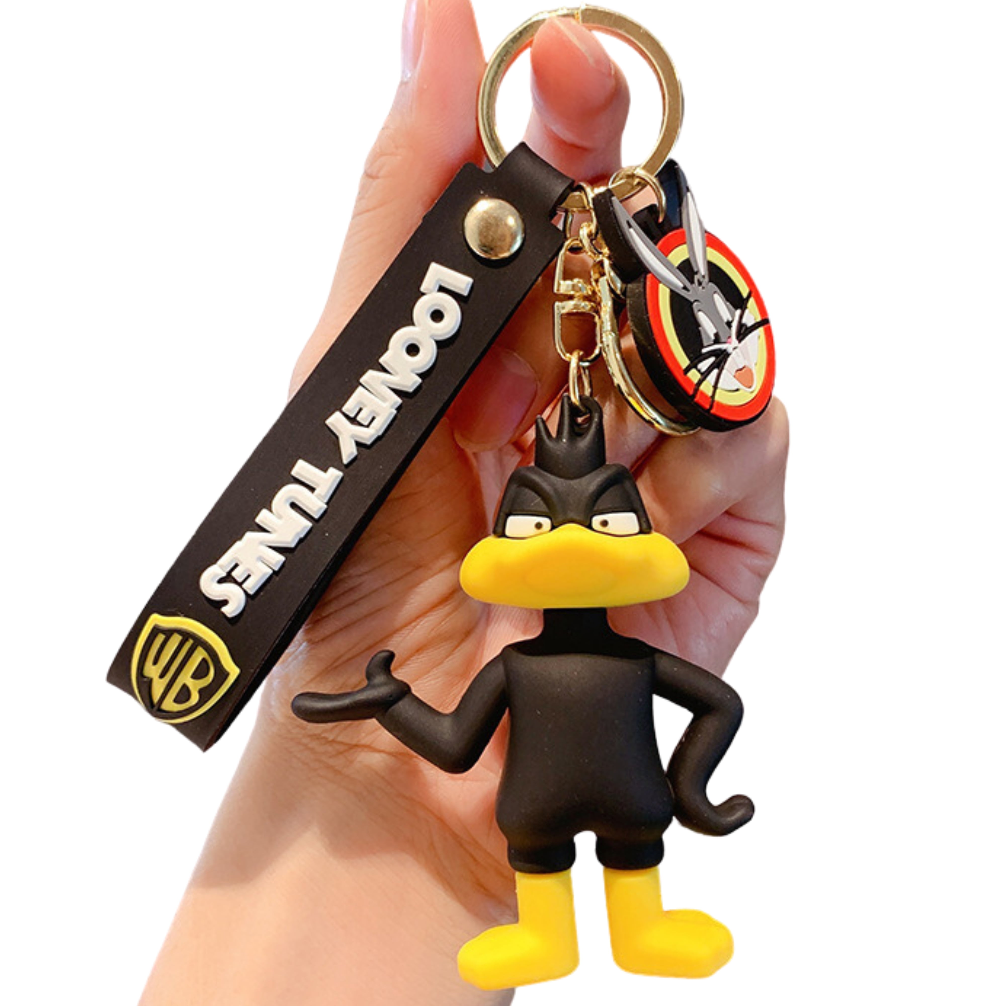 kawaii kart Cute 3D Rubber Figure Keyring Looney Tunes Cartoon Keychain ...