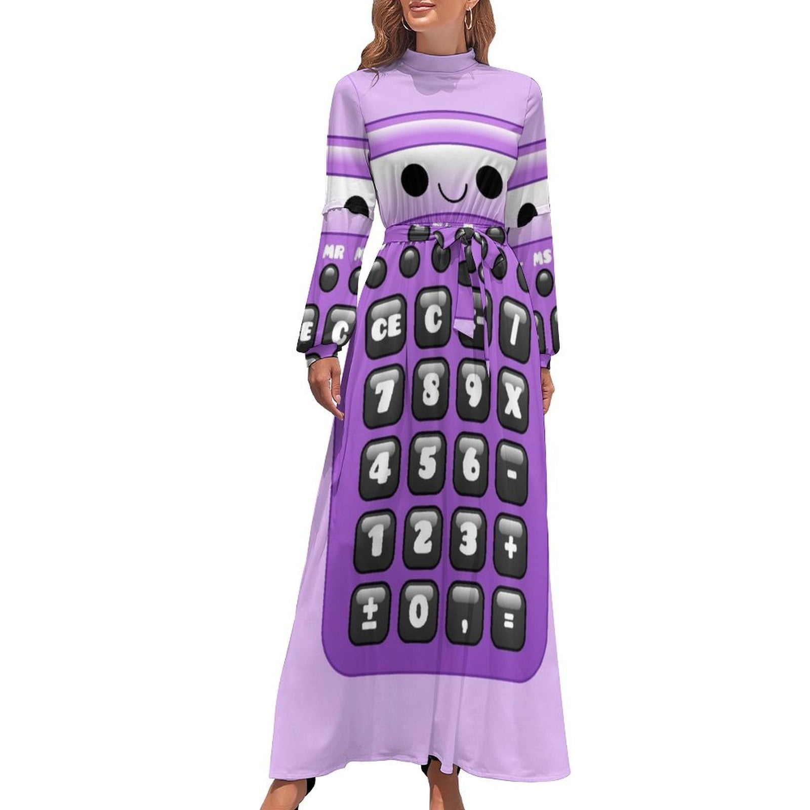 kawaii purple calculator Long Dress Dresses for wedding party women's ...