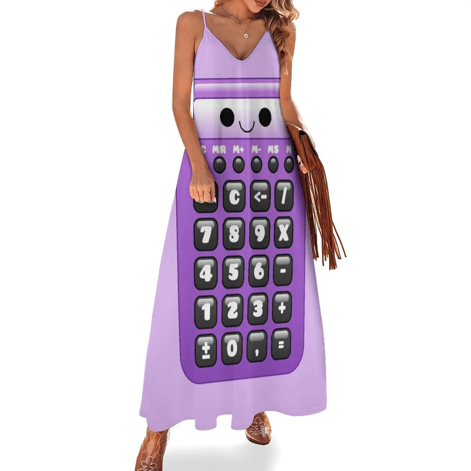 kawaii purple calculator Sleeveless Dress elegant and pretty women's ...