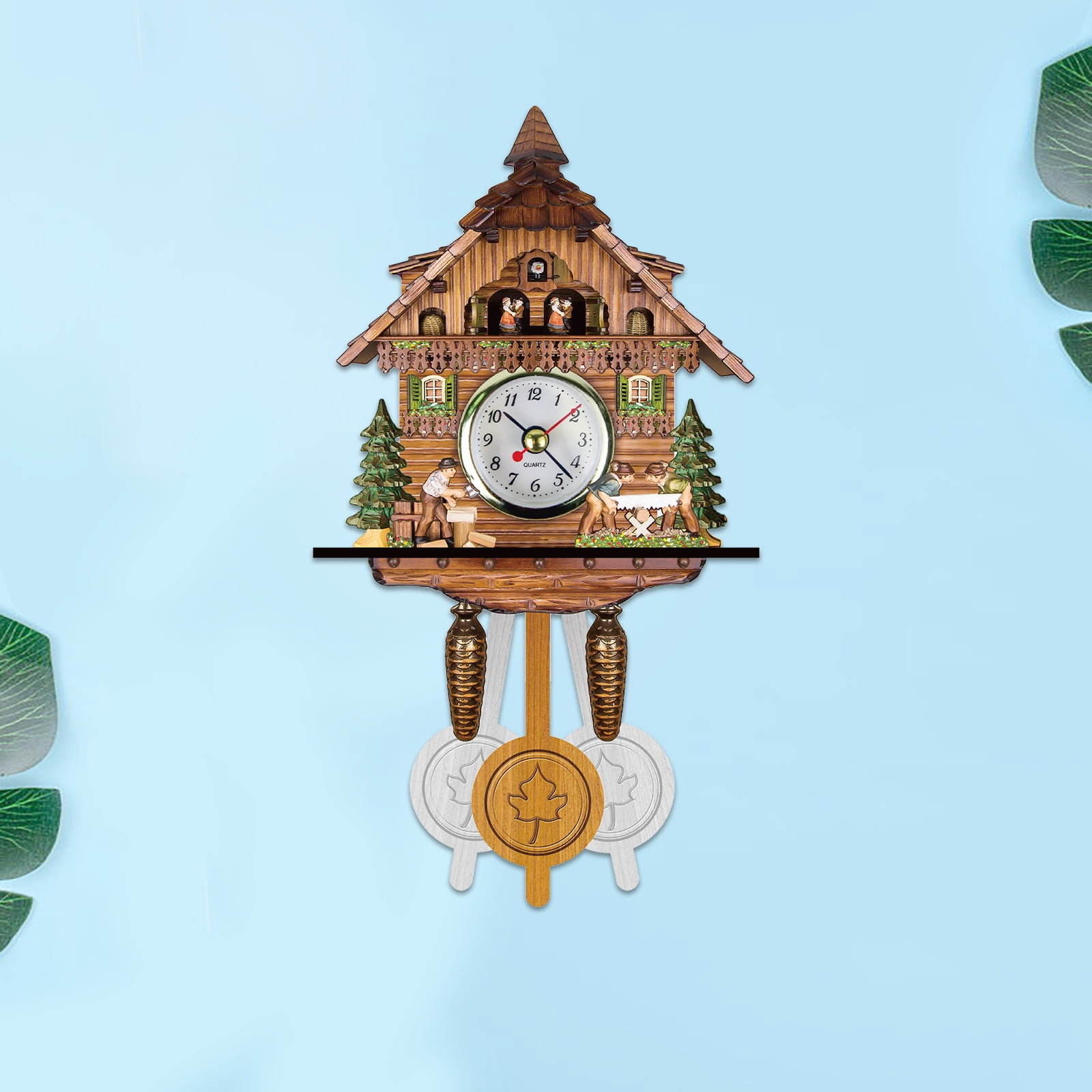 kayannuo Cuckoo Cuckoo Wall Clock Chime Alarm Clock Retro Clock Wooden ...
