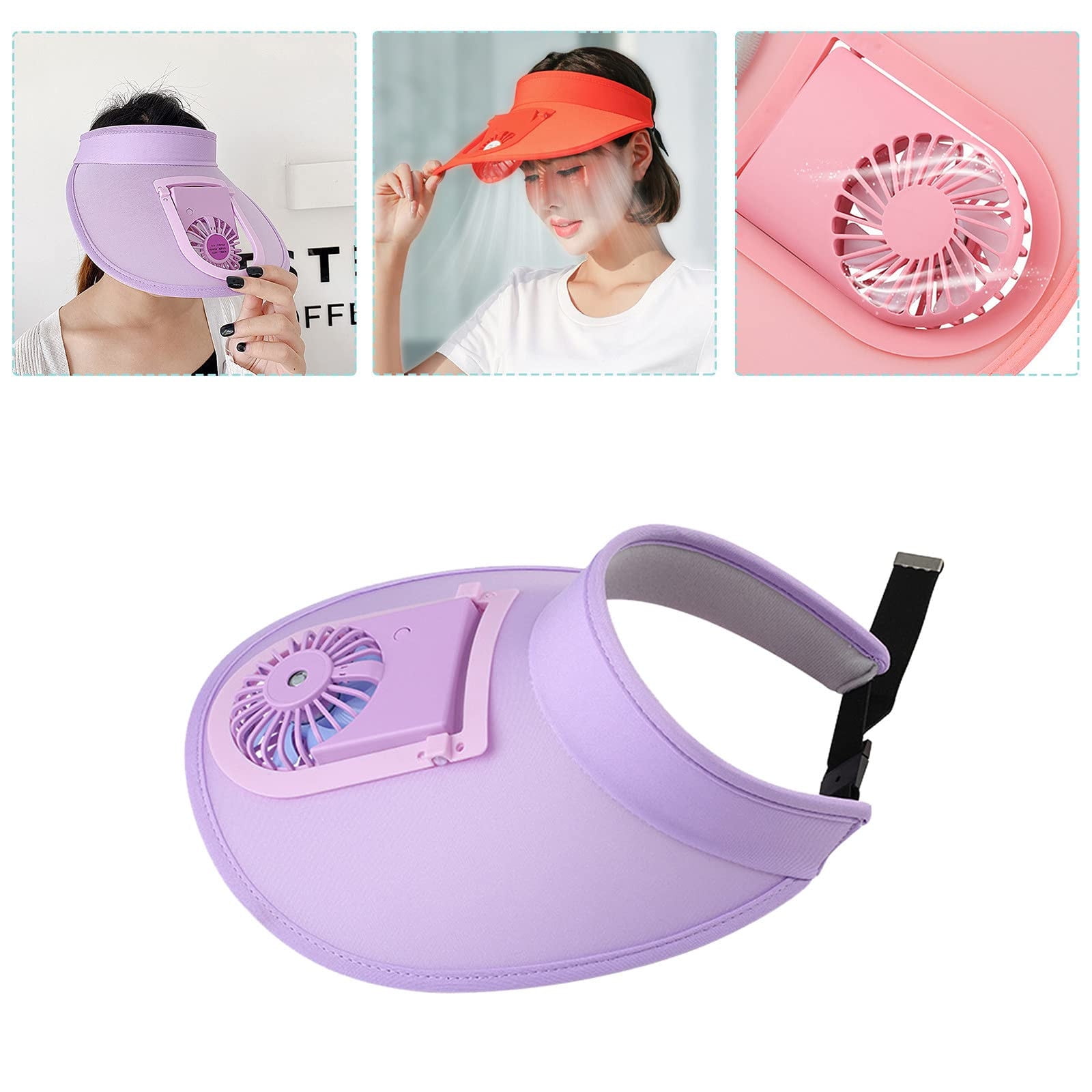 kayannuo Fans on Fan Cap USB Charging Baseball Golf Hat Cool Your Face ...