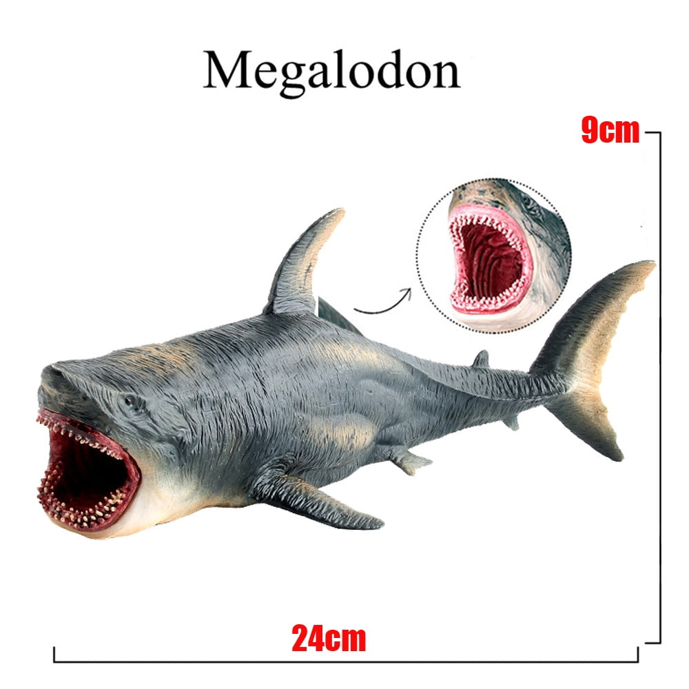 Floreo Megalodon Prehistoric Shark Ocean Education Animal Figure Model ...