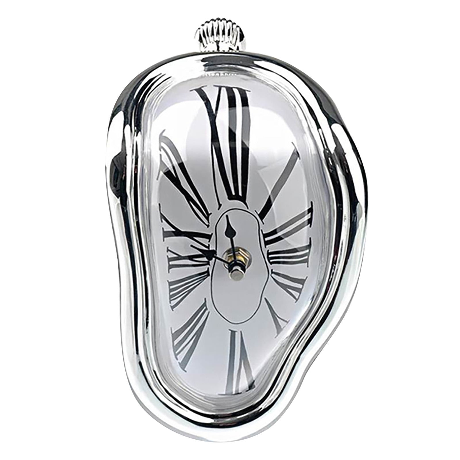 kayannuo Retro Wall Clock Twisted Roman Numeral Clock Living Room Mute ...