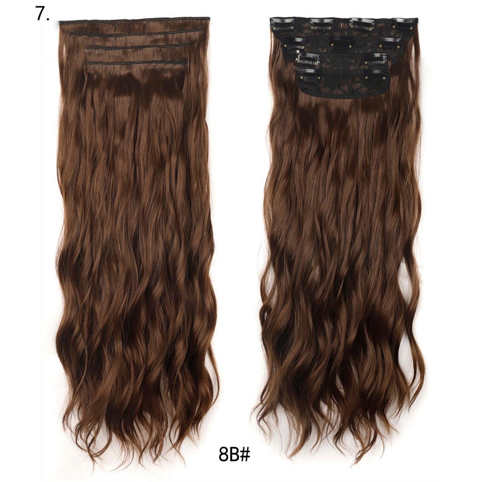 kayannuo Women's Long Curly Hair Fake Water Ripple Curly Hair Four ...