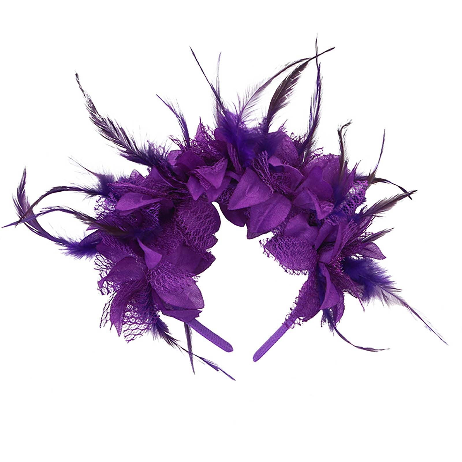kazuzk Carnival Feather Headbands Flower Headbands Retro Wind Headbands ...