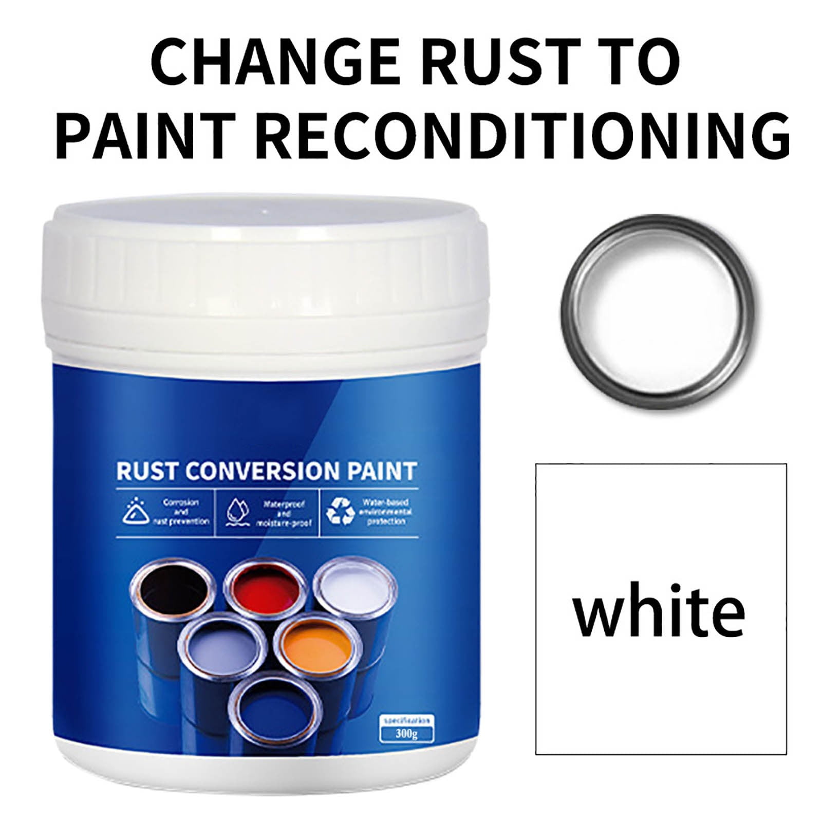 kcavykas 300g Weatherproof Rust Converter Paint – Water-Based Metal ...