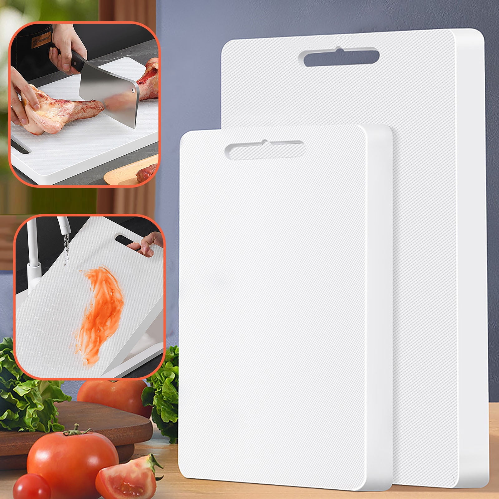 kcavykas Apartment Essentials Plastic Cutting Boards for Kitchen Household Plastic Cutting Board ...