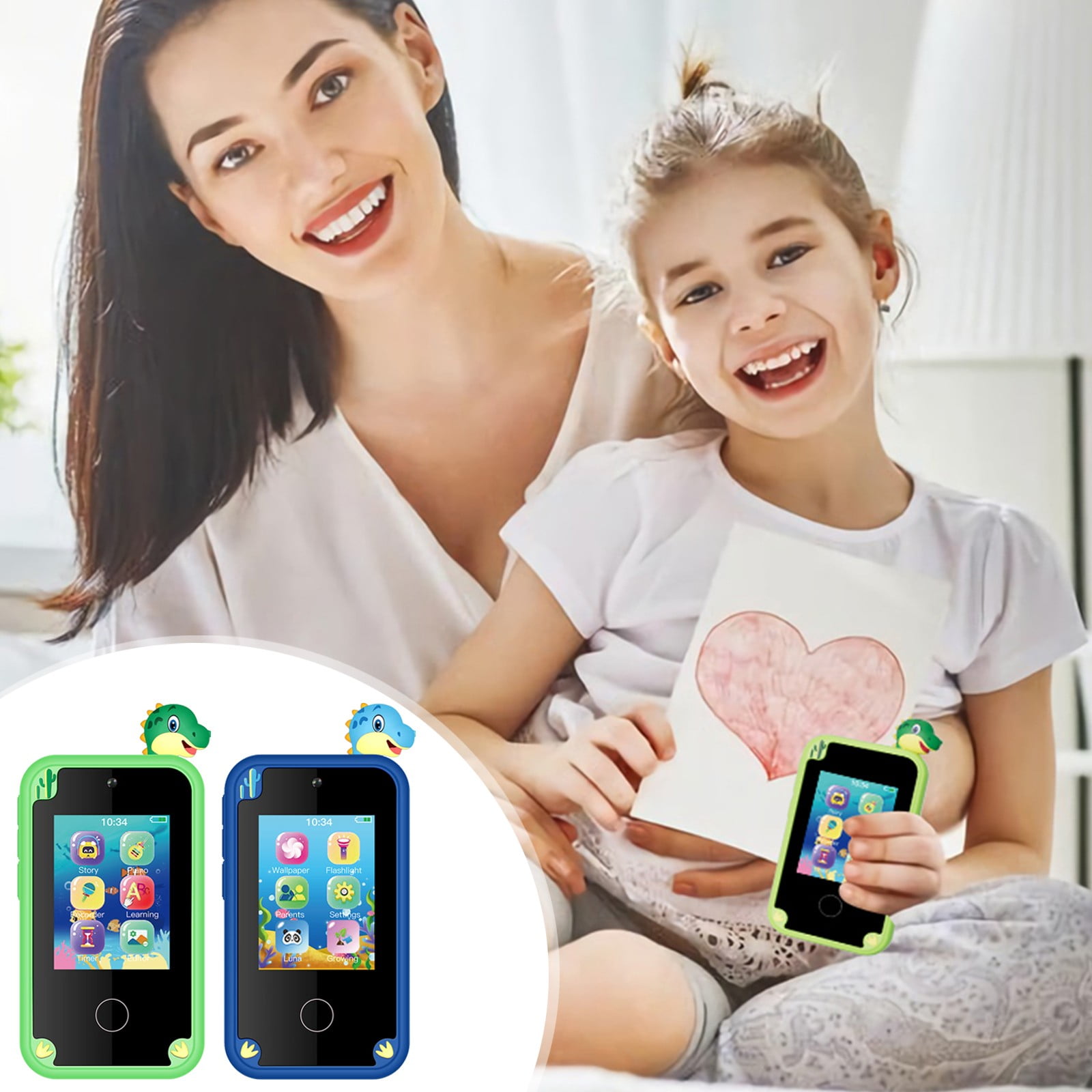 kcavykas Birthday Gift Toys Children's Phone with HD Camera – Photos ...