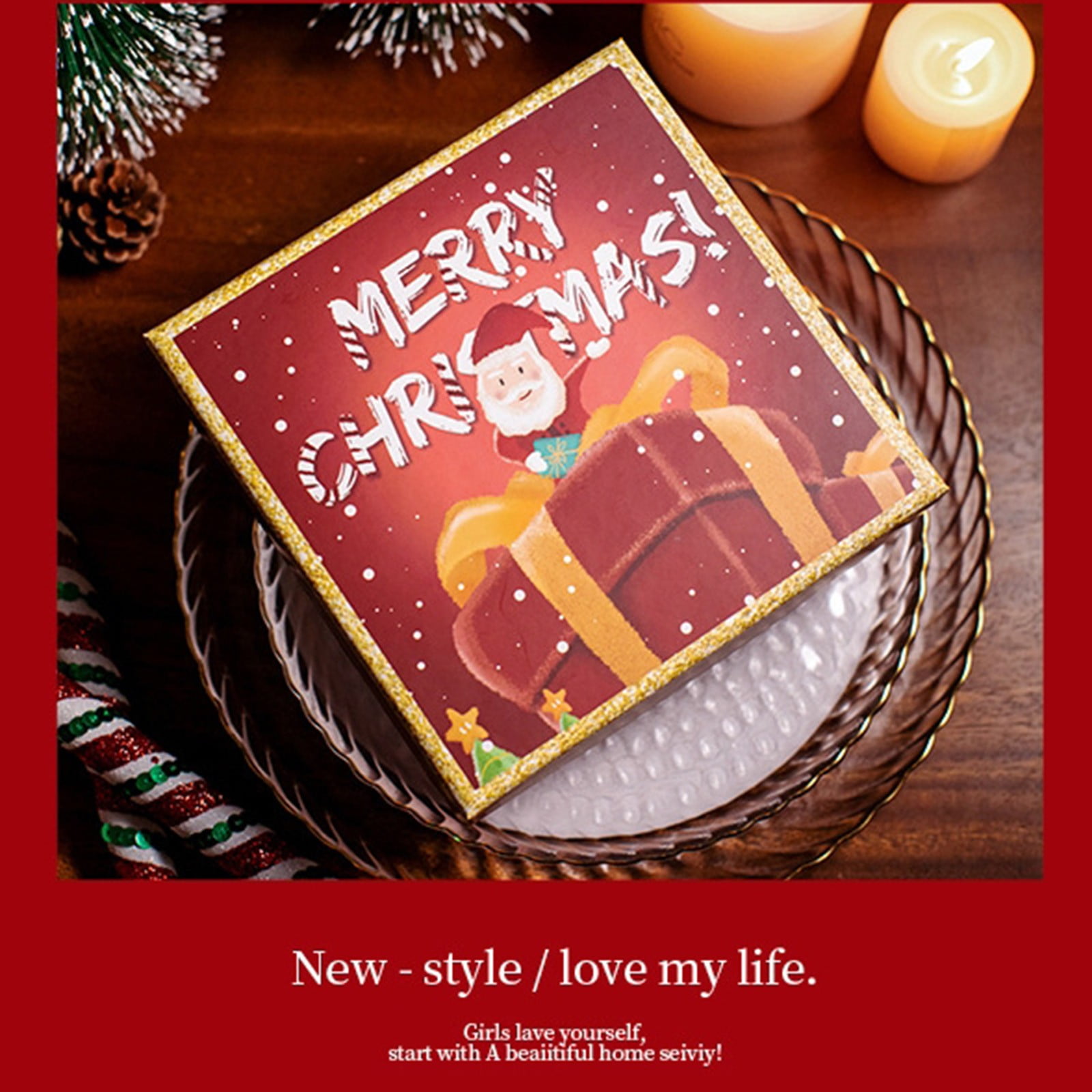 Christmas Decorations Christmas Gift Boxes with Lids for Wrapping Extra ...