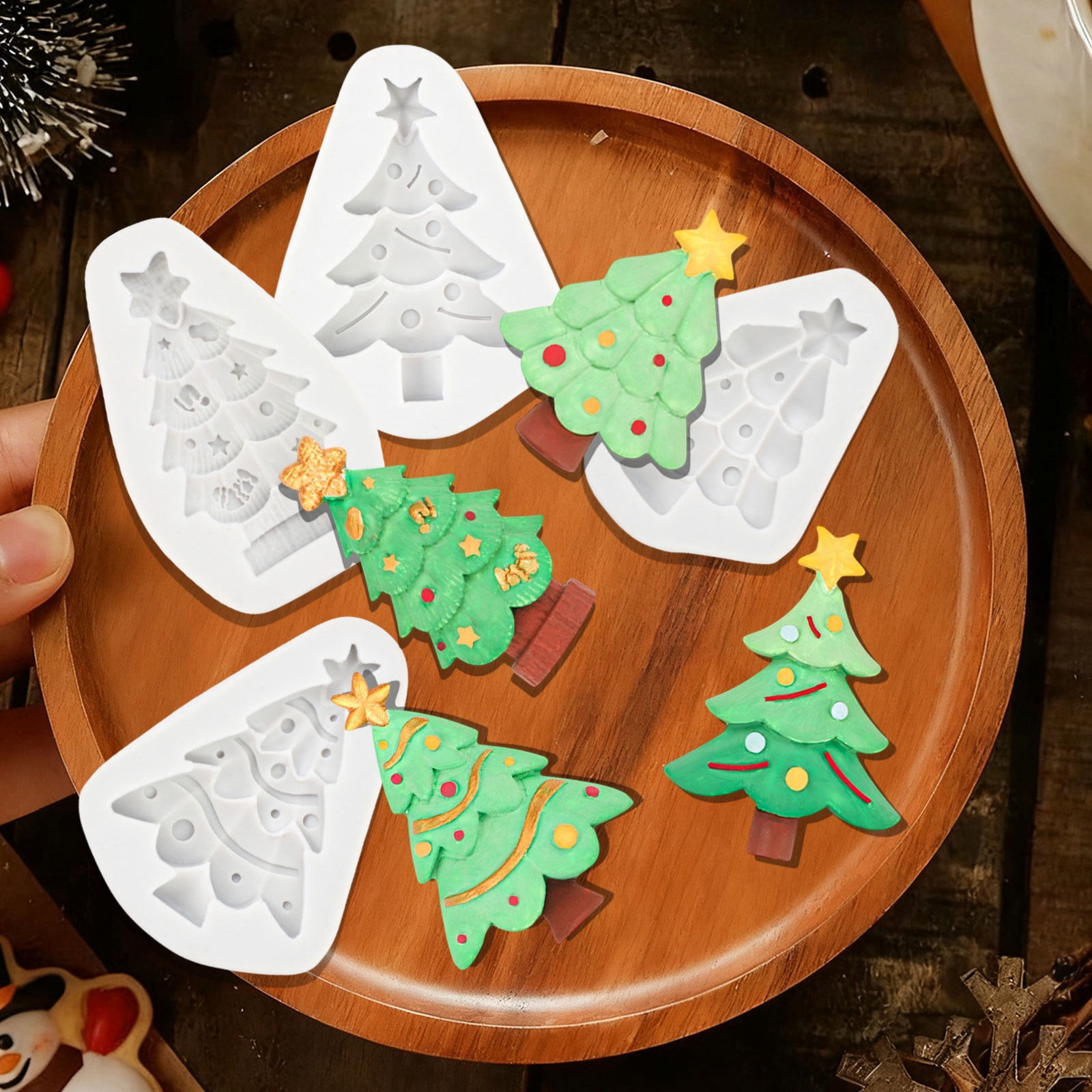 kcavykas Christmas Decorations Holiday Baking Christmas Tree Silicone ...