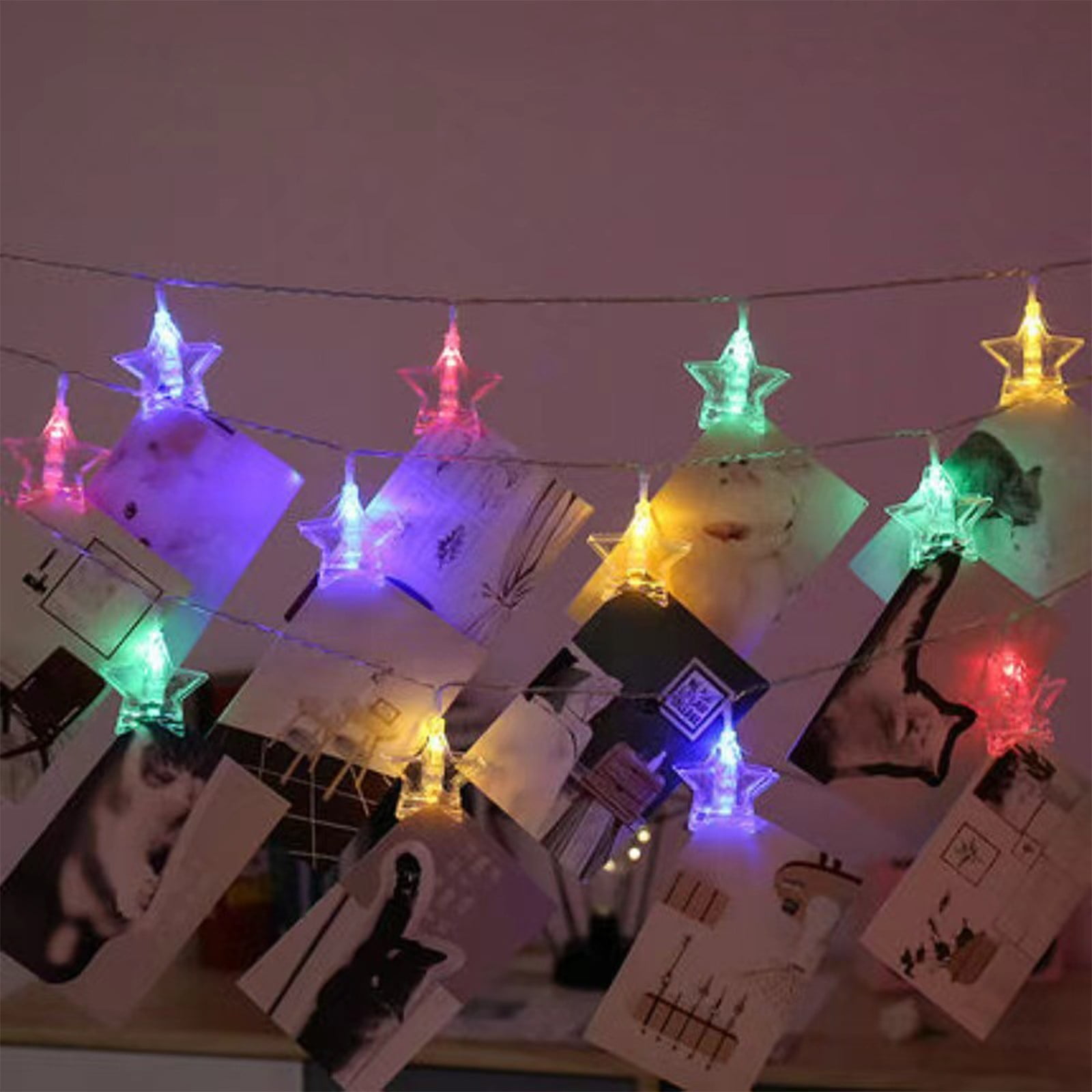 kcavykas Christmas Stockings Fairy LED Photo Clip String Lights With ...