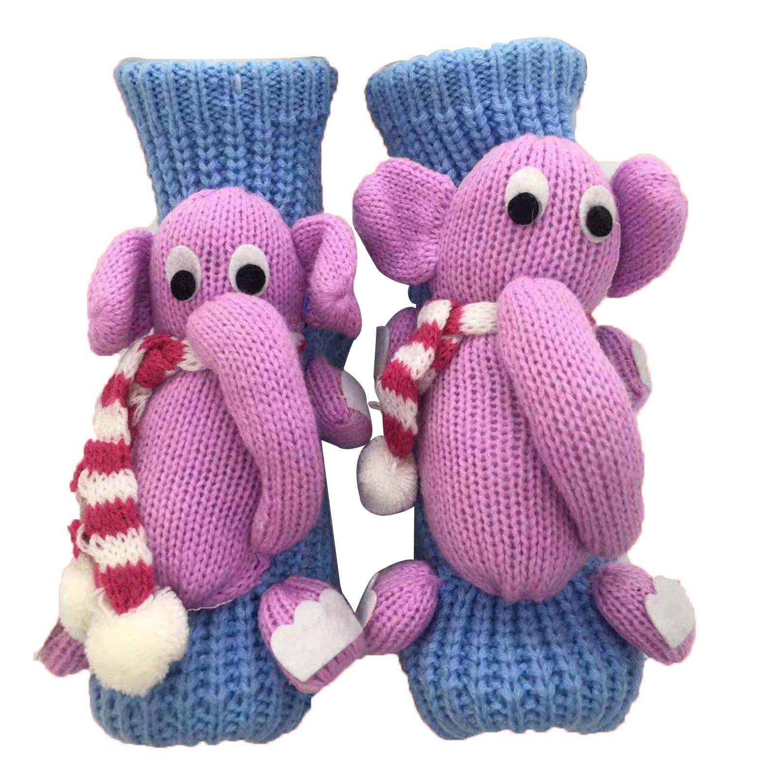 kcavykas Christmas Thickened Wool Slipper Socks for Adults 3D Cartoon ...