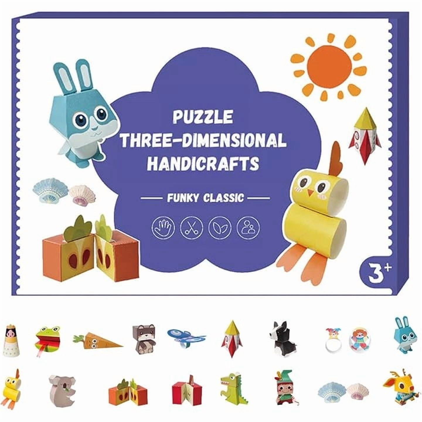 kcavykas DIY Origami Kit Handmade Paper Model Set 3D Paper Cuttings for ...