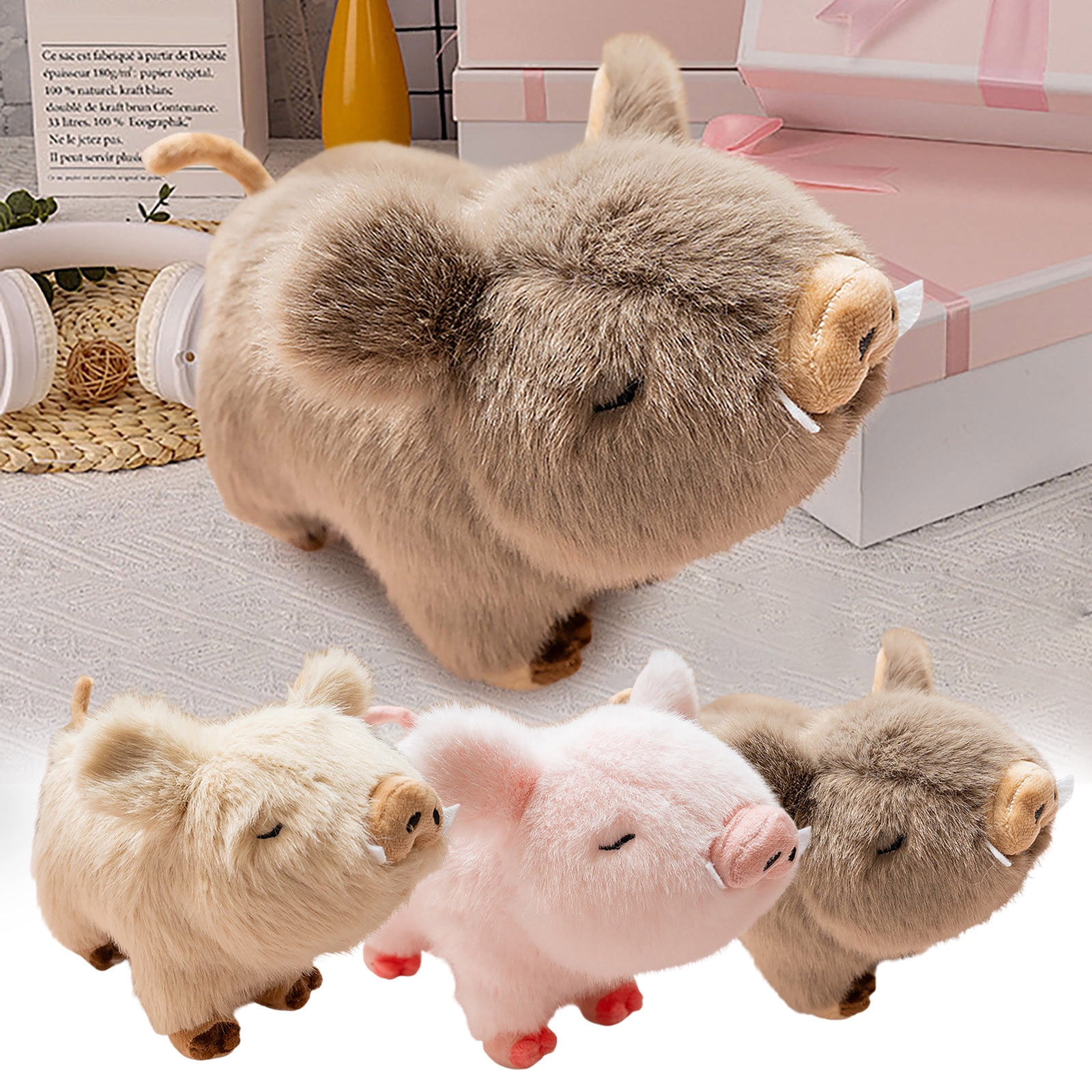 kcavykas Fun Toys for Kids Wild Boar Plush Toy Doll, Realistic Animal ...