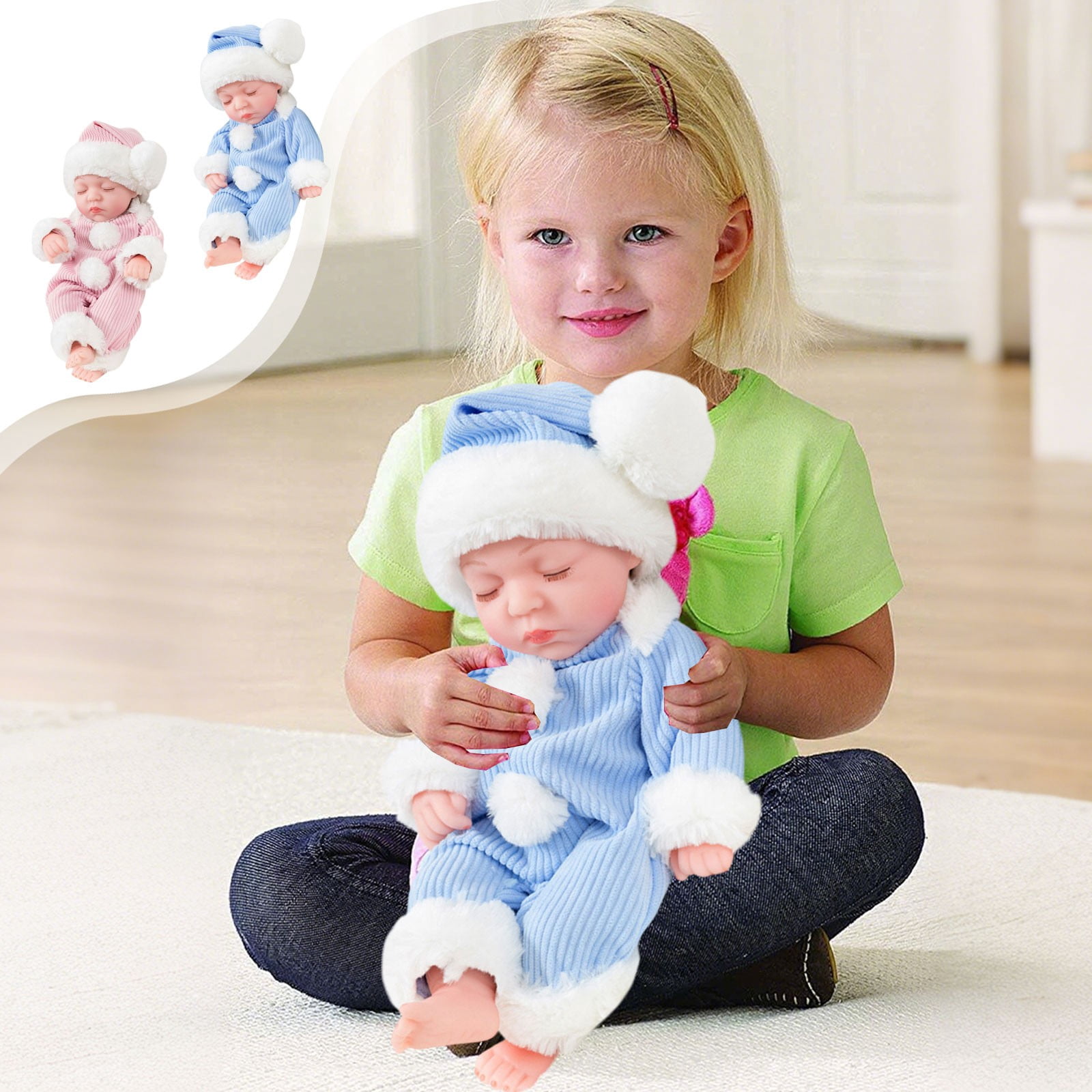 kcavykas Gifts Reborn Vinyl Doll Soft Rubber Baby Doll Toy Pajama Doll ...