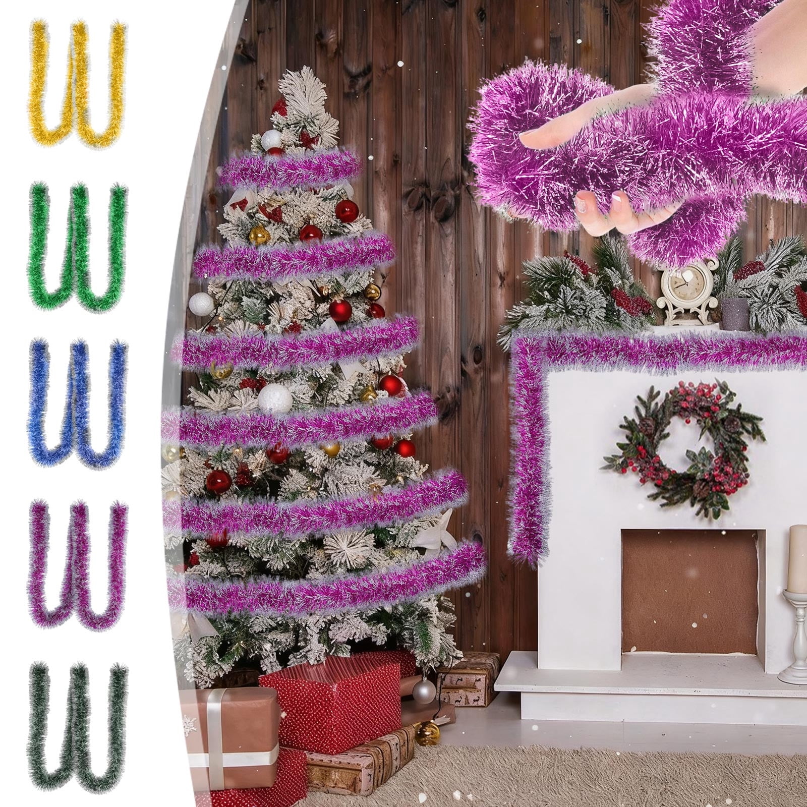 kcavykas Outdoor Christmas Decorations Holiday Christmas Garland 6.56ft ...