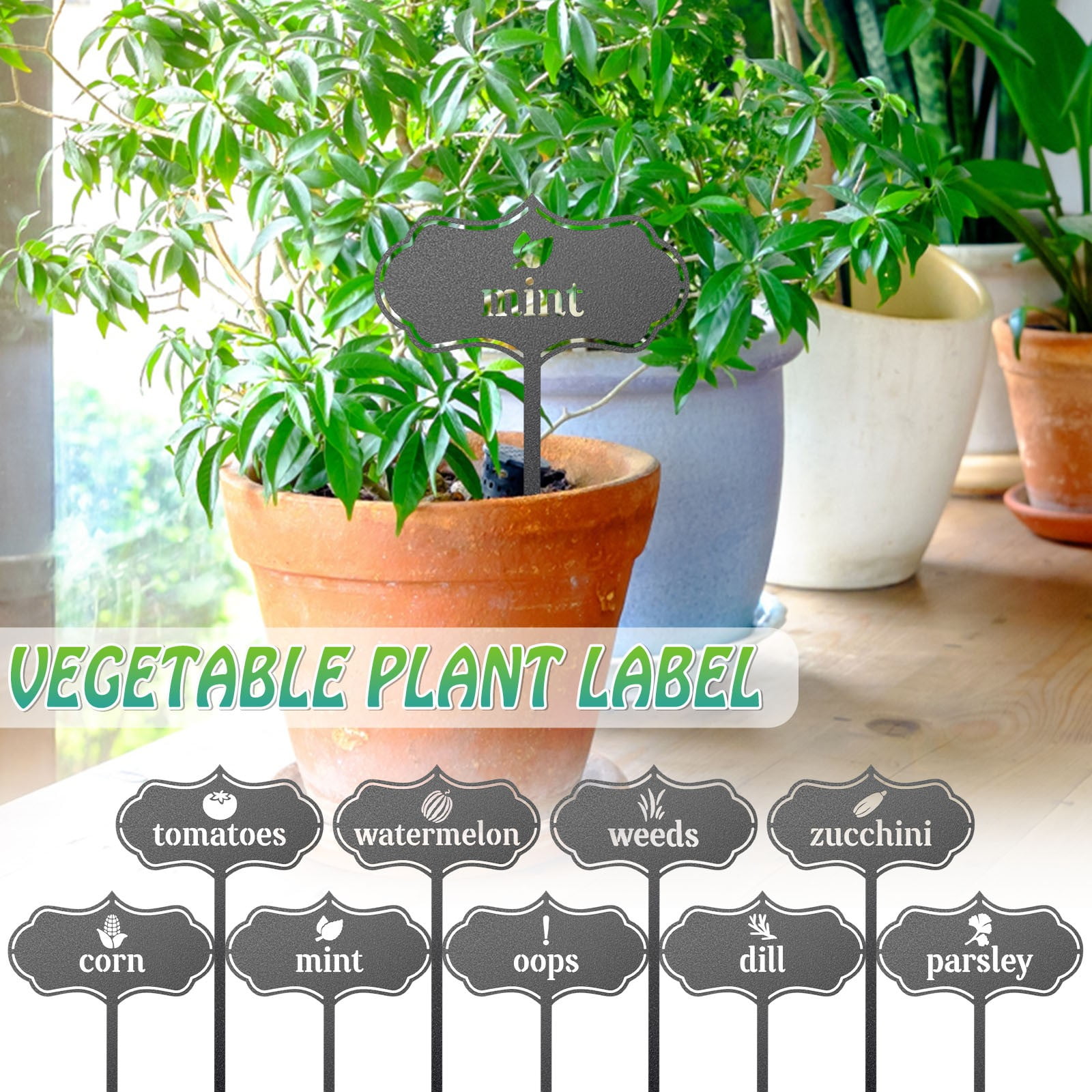 kcavykas Parsley Metal Seed and Plant Markers - Stylish Garden Stakes ...