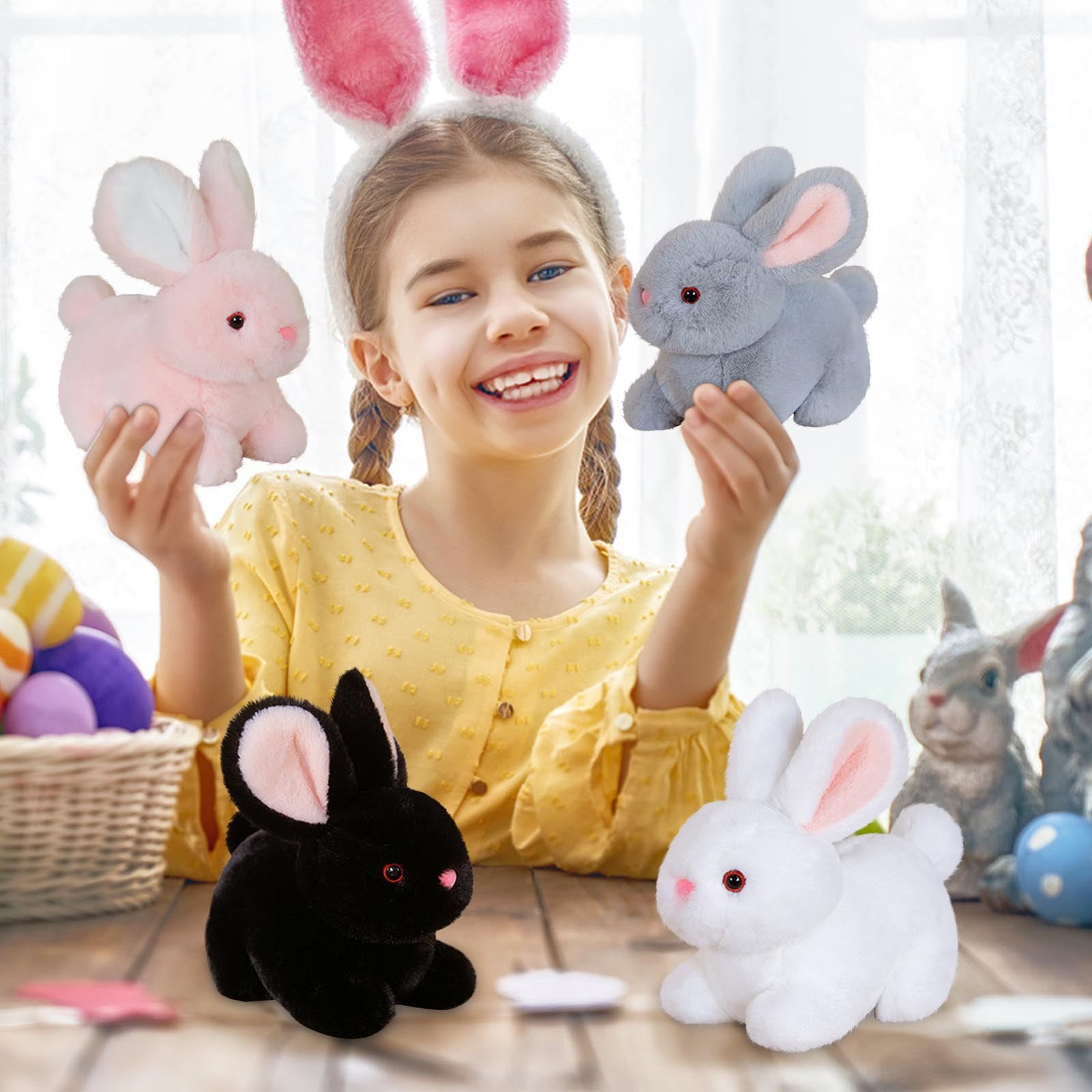 kcavykas Safe Toys for Children Stuffed Bunny Rabbit Plush Toy – Soft ...