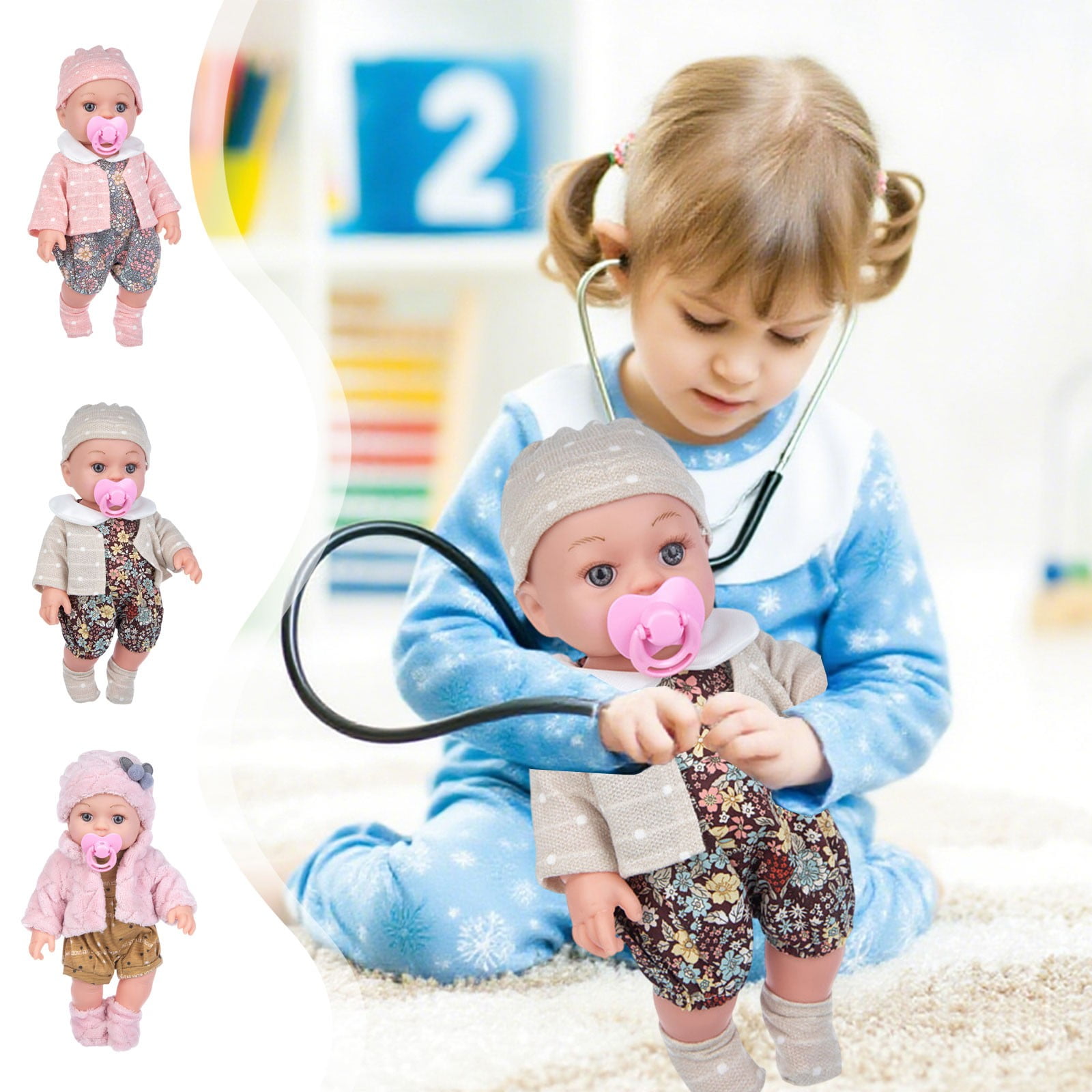 kcavykas Savings Reborn Doll Toy Vinyl Baby Pajama Doll Soft Rubber ...