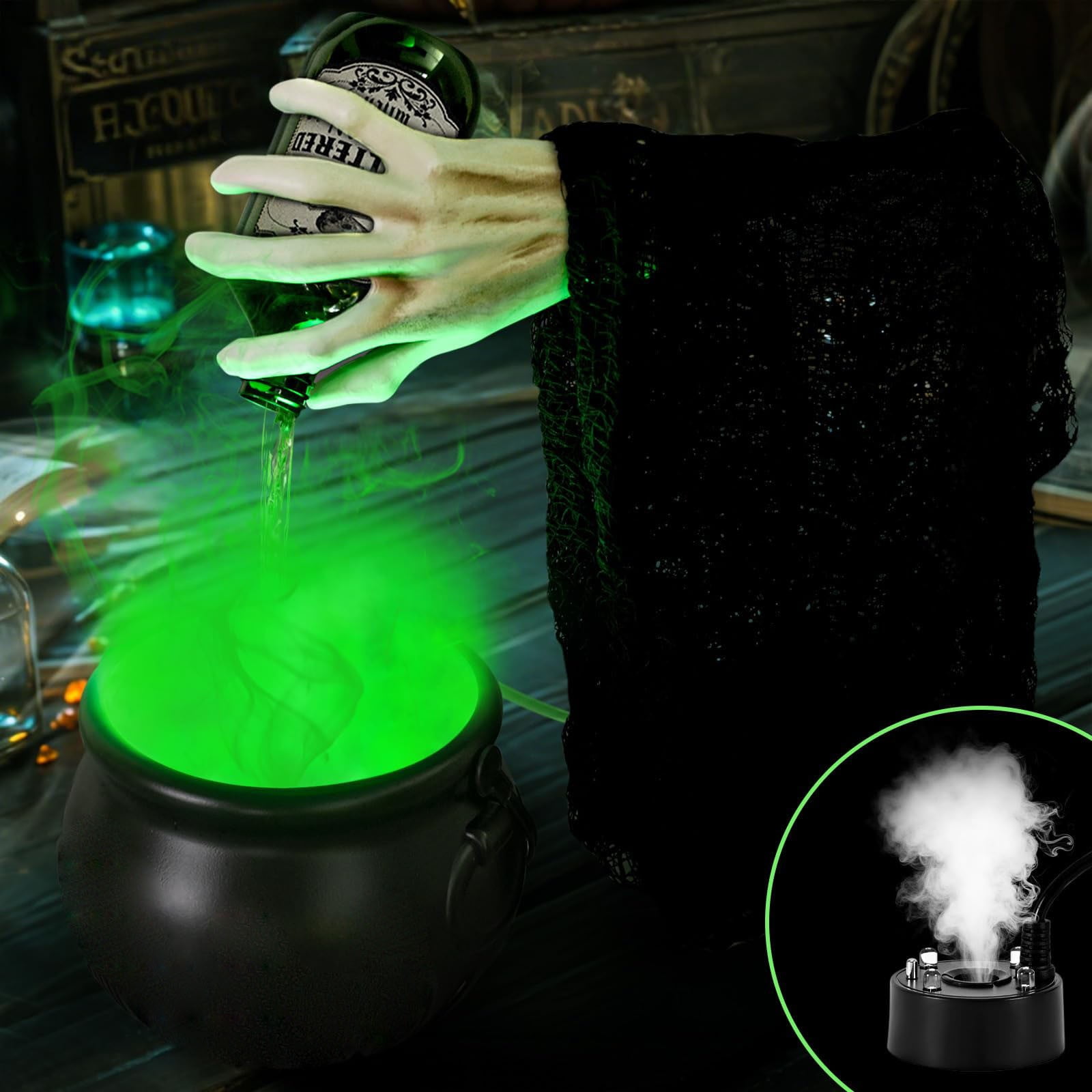 kcavykas Savings Witch Cauldron Decoration Mini Floating Potion Bottle ...