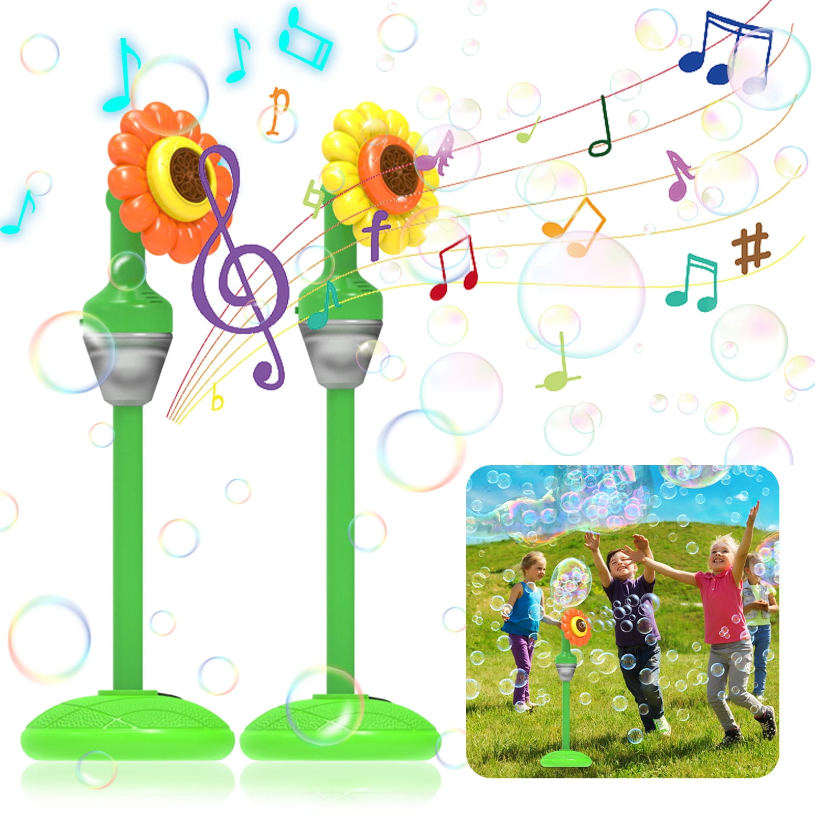 kcavykas Sunflower Automatic Bubble Machine Toy – Kids Safe Party ...