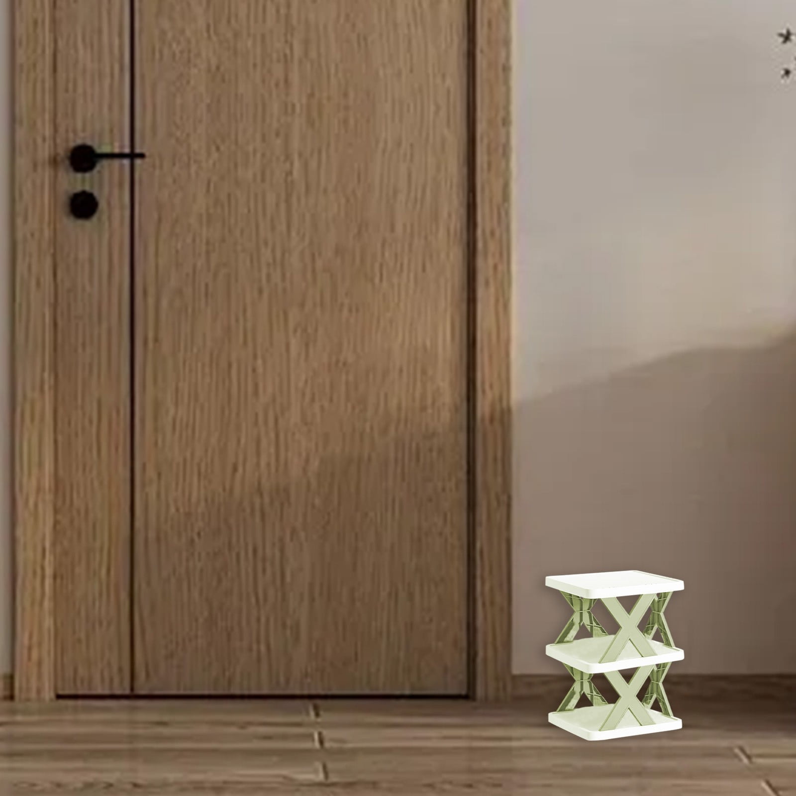 kchsji 3-Layer Shoe Shelf, Sturdy ABS Plastic Storage Rack with ...