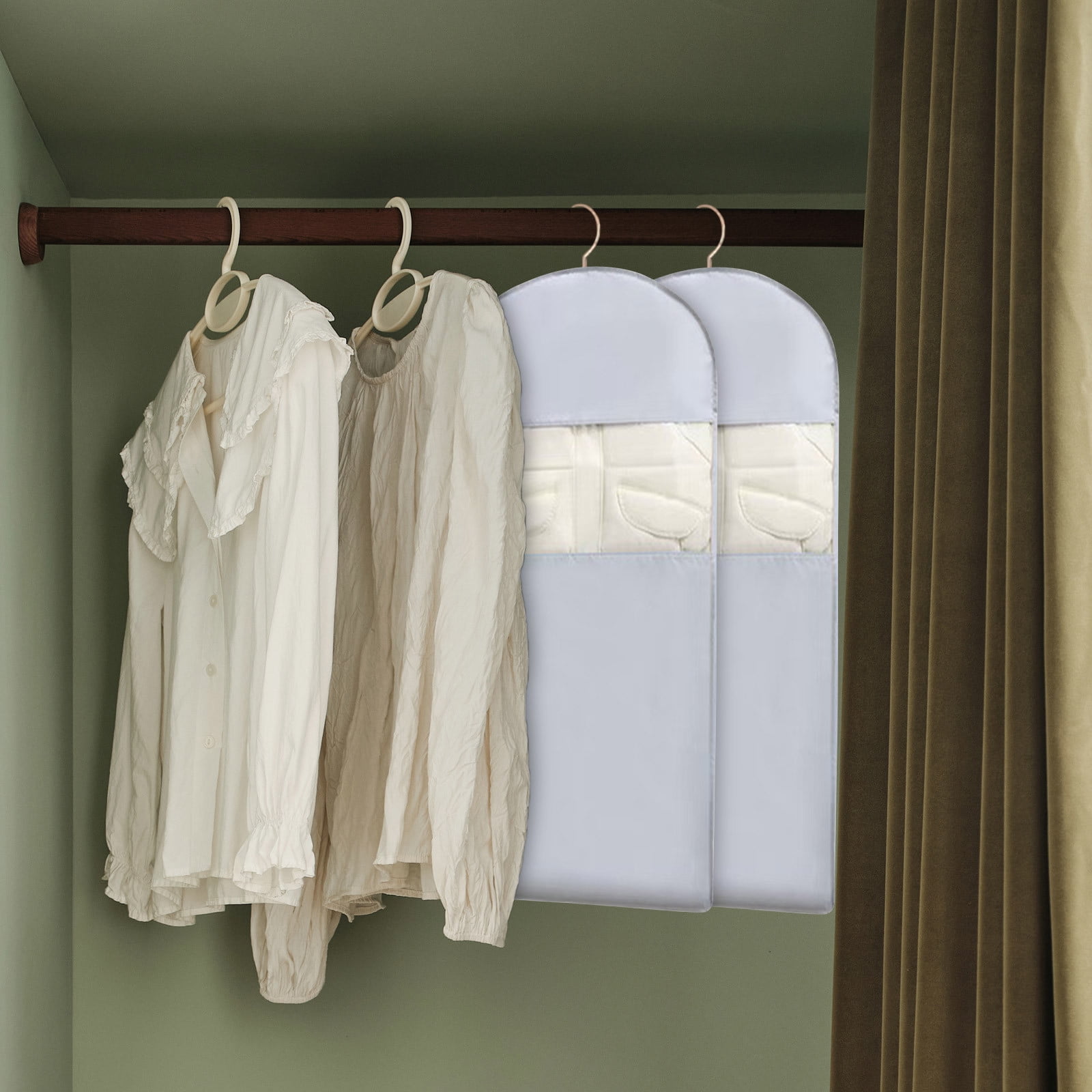 kchsji Garment Bag, Hanging Clothes Organizer with Self-Compression ...