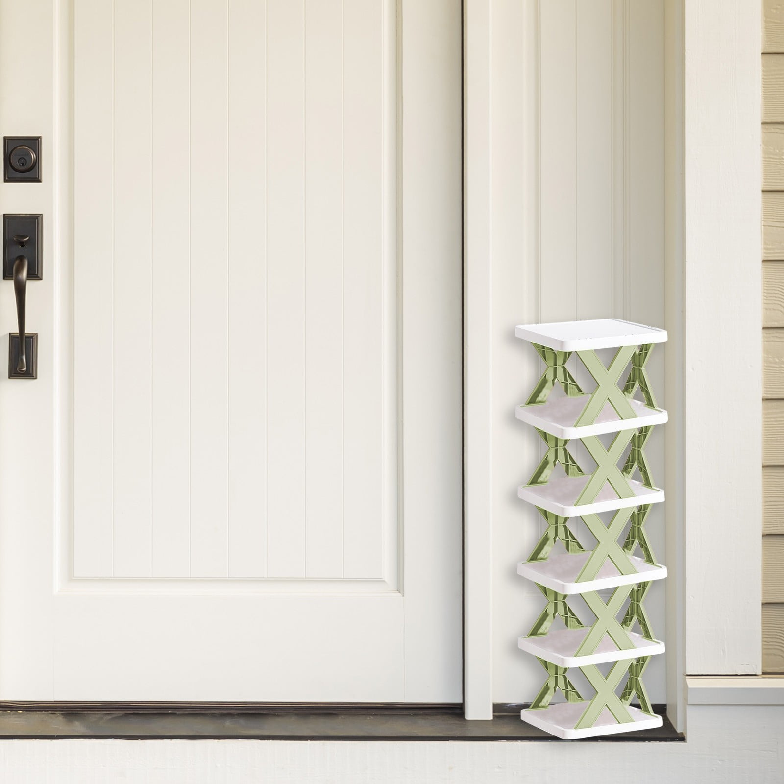 kchsji Modular Shoe Rack System, Interlocking Plastic Storage Shelves ...