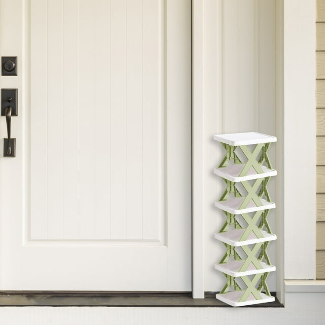 kchsji Modular Shoe Rack System, Interlocking Plastic Storage Shelves ...