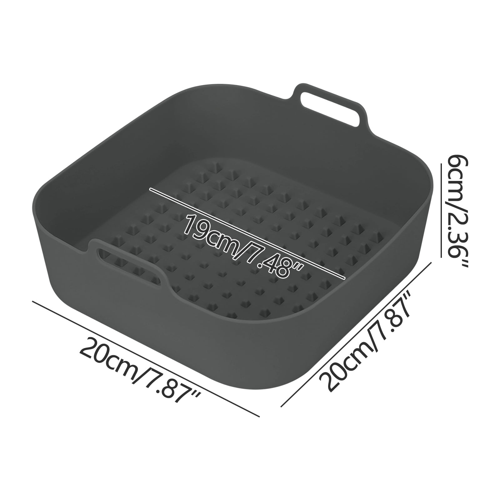 kedshhgu Air Fryer Silicone Tray 10inch Air Fryer Silicone Pot Reusable ...
