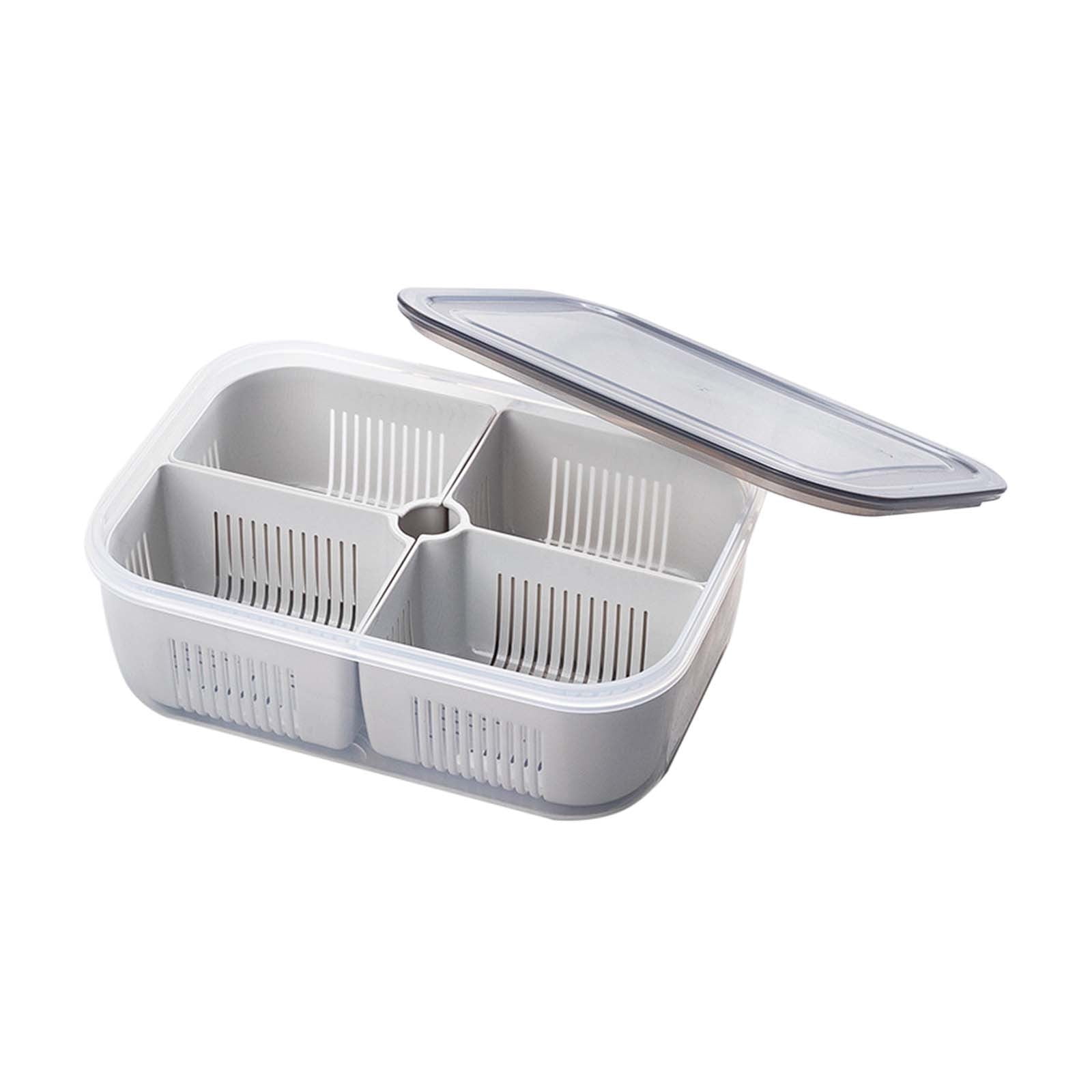 kedshhgu Divided Veggie Tray with Lid Snackle Box Serving Container ...