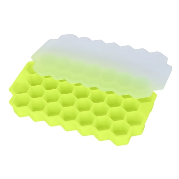 kedshhgu Ice Cube Tray for Freezer with Lid & Bin, Tiny Honeycomb ...