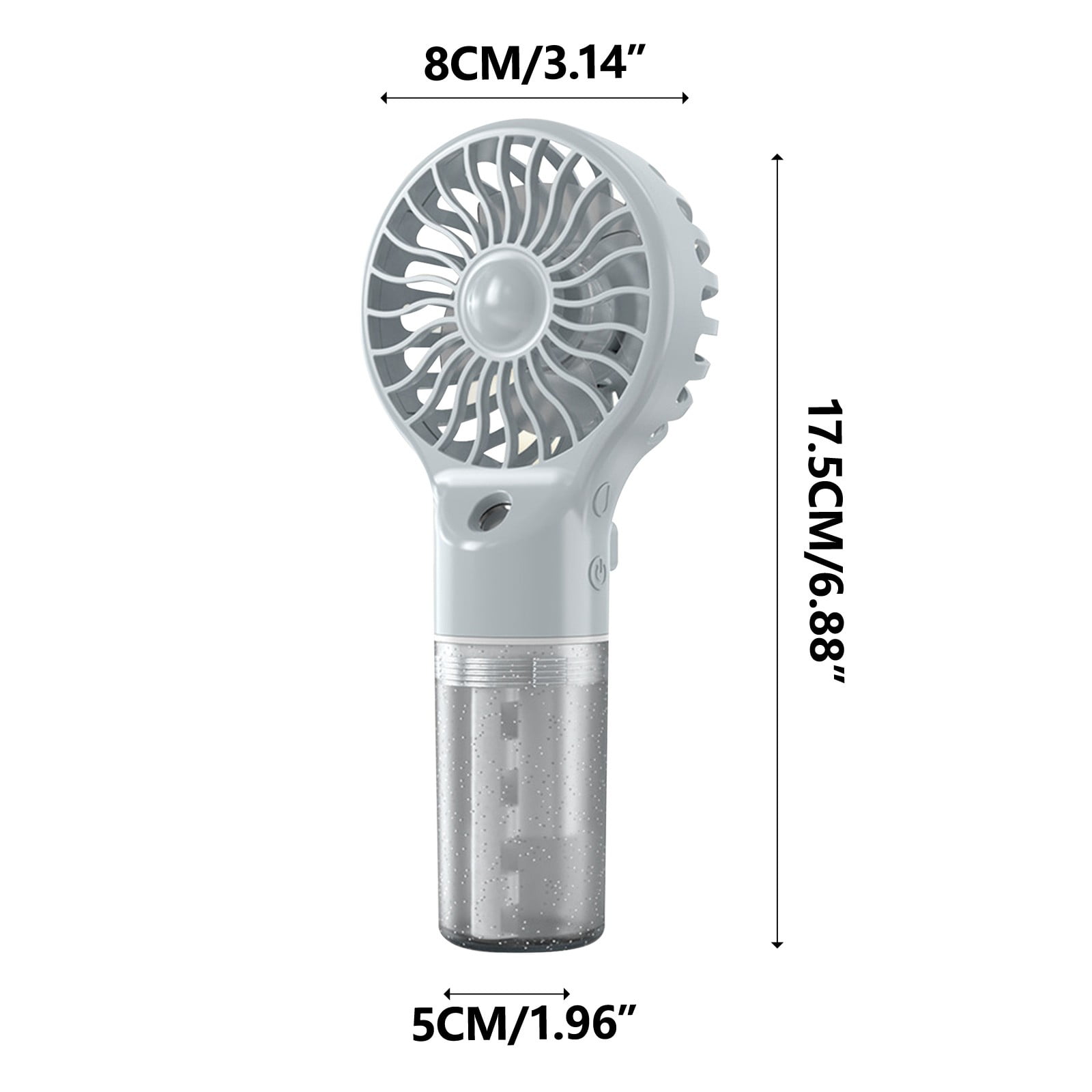 kedshhgu Portable Handheld Misting Fan, 4 Level Speed, Battery Operated ...
