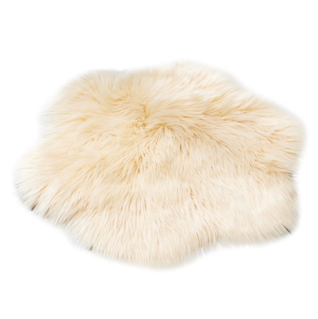 kedshhgu Ultra Soft Fluffy Rug Beige Faux Sheepskin Fur Area Rug Shaggy ...