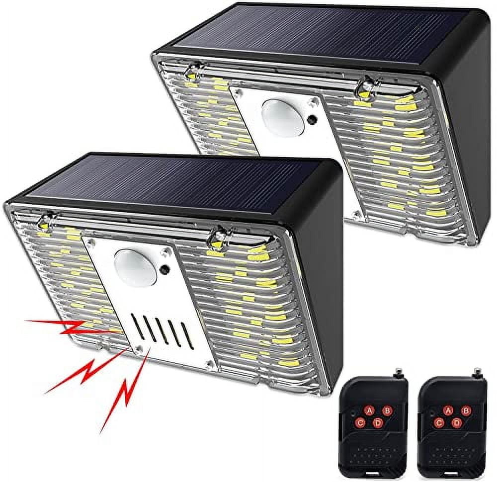 keeda Solar Security Lights Outdoor with Motion Detector, 129dB Loud ...