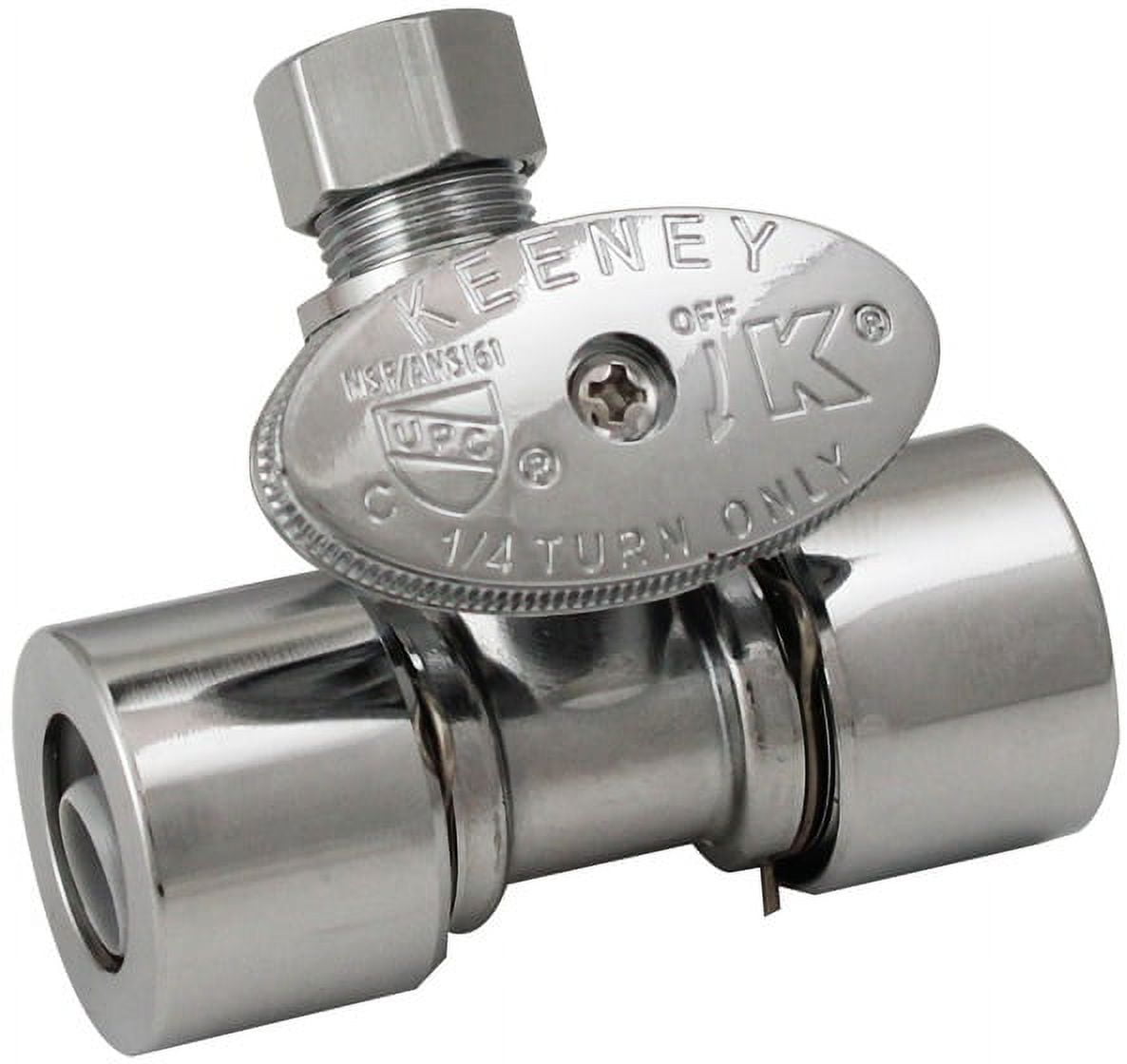 Ace Quick Lock 3/8 in. PTF in. X 3/8 in. PTC Brass Shut-Off Valve ...