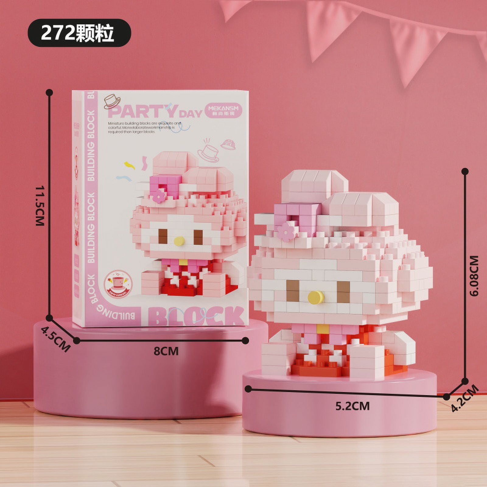 keeppley Sanrio Hello Kitty Anime Figure Building Blocks My melody ...