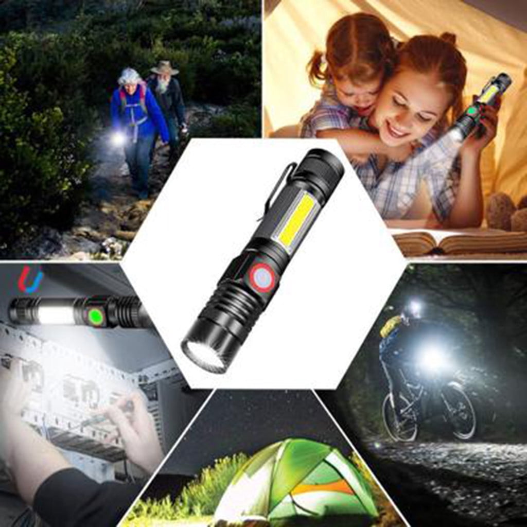 kladzum LED Rechargeable Flashlight, USB Flashlight LED Flash Light for ...