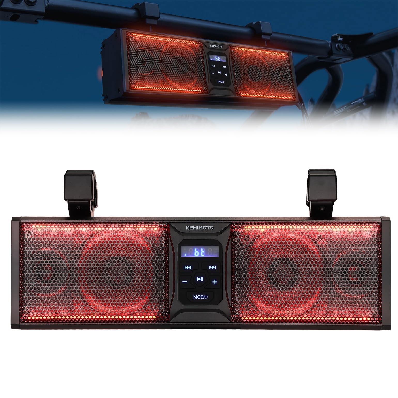 kemimoto UTV Sound Bar 16 Inch ATV SoundBar UTV Sound System SXS ...