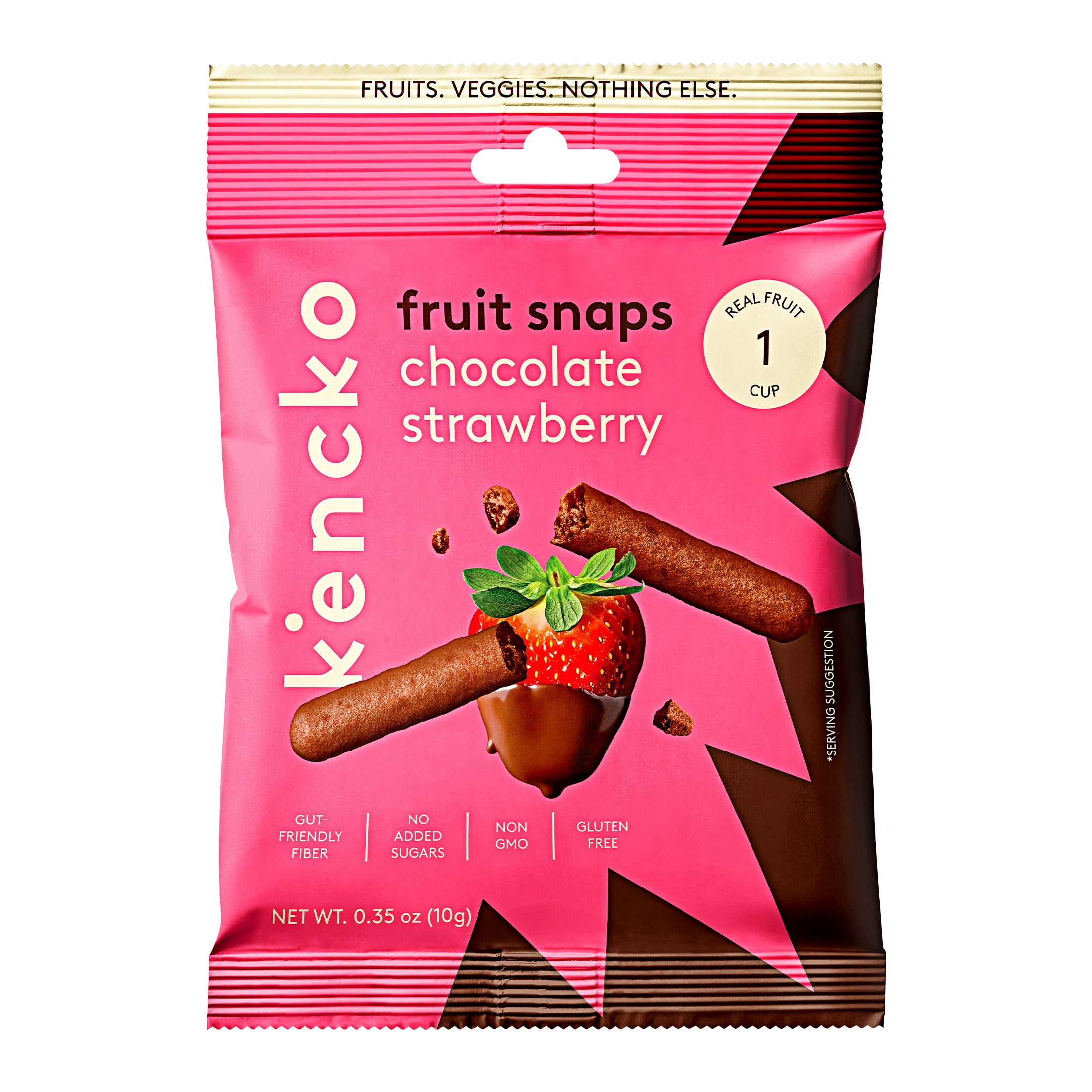 kencko Chocolate Strawberry Fruit Snaps 0.35oz - Walmart.com