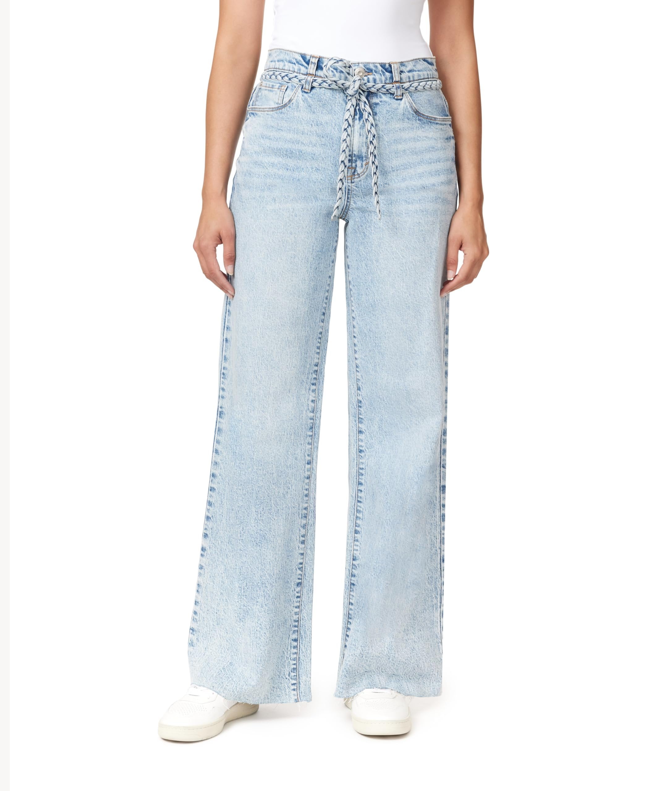kensie Jeans for Women The Carla High-Rise Belted Wide Leg 32-inch ...