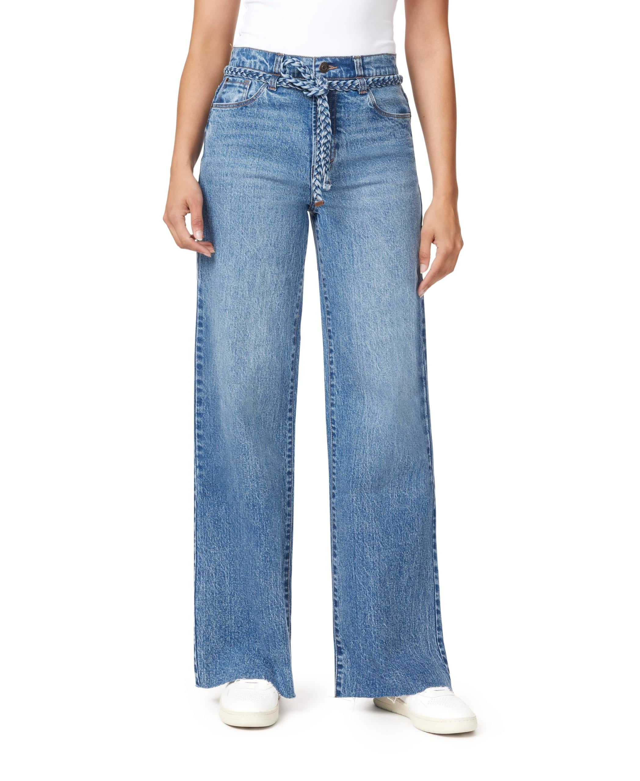 kensie Jeans for Women The Carla High-Rise Belted Wide Leg 32-inch ...